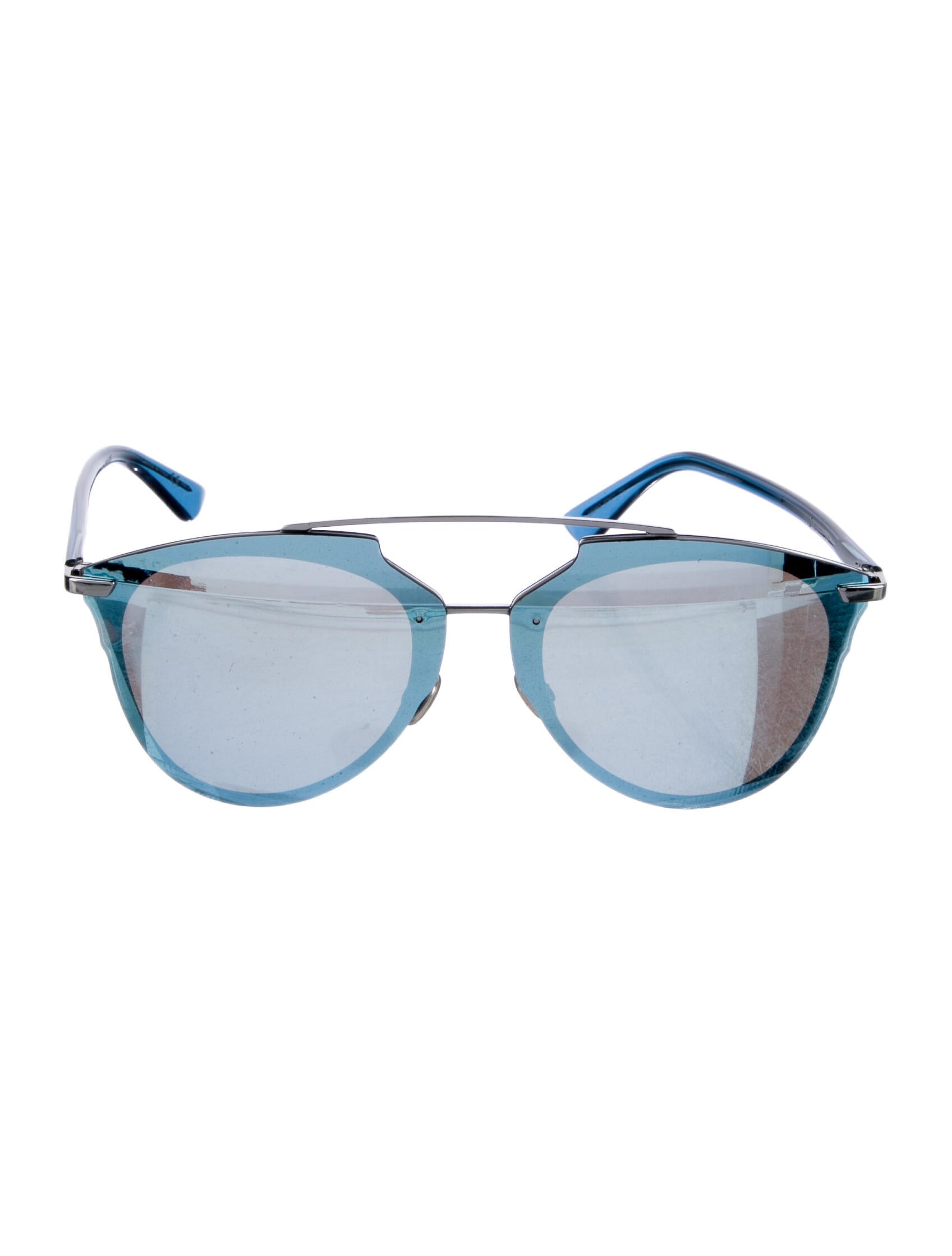 Christian Dior Aviator Mirrored Sunglasses - Blue Sunglasses ...