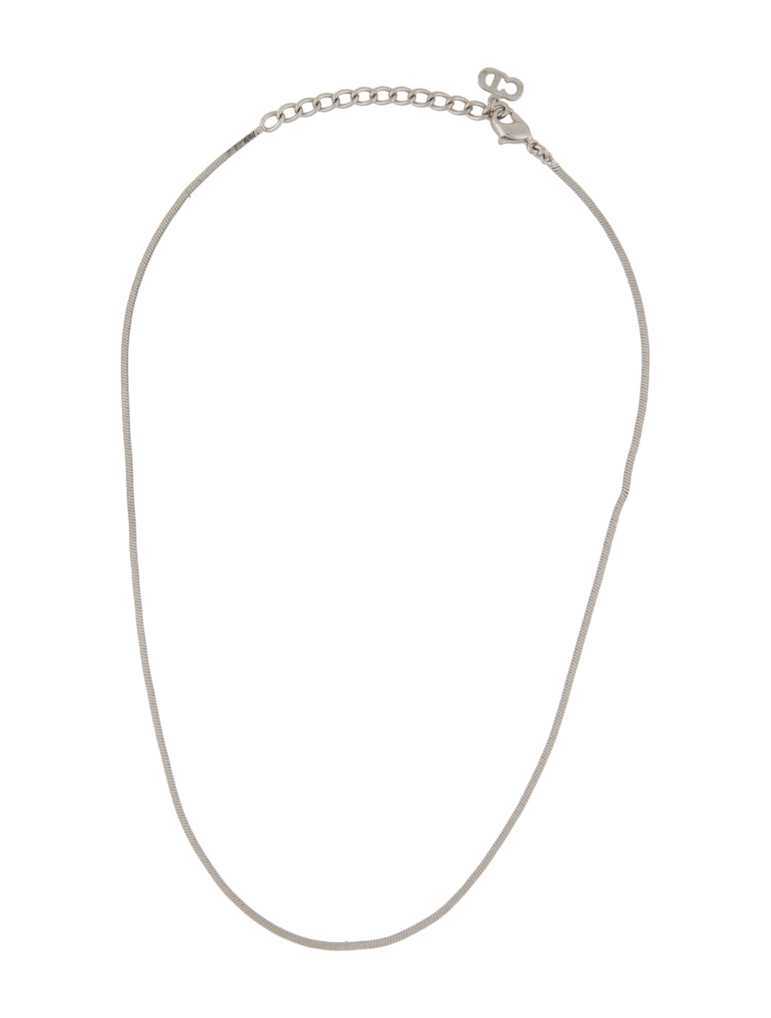 Christian Dior Chain Necklace - Palladium-Plated Chain, Necklaces ...