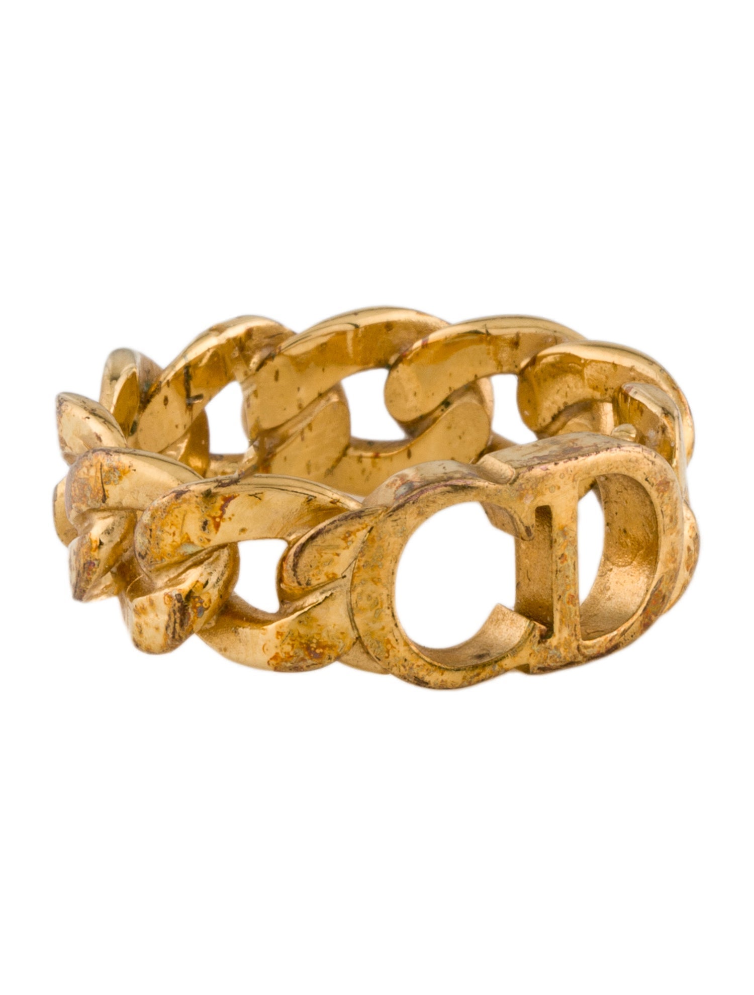 Christian Dior Danseuse Etoile Ring - Gold-Plated Band, Rings - CHR469644 | The RealReal