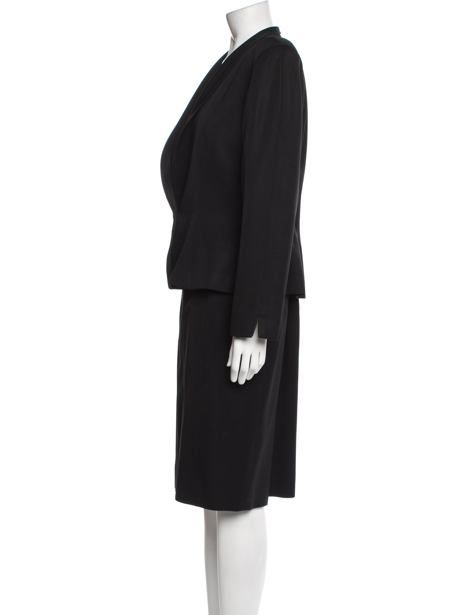 Teri Jon by Rickie Freeman Silk Skirt Suit - Black Suits and Sets ...