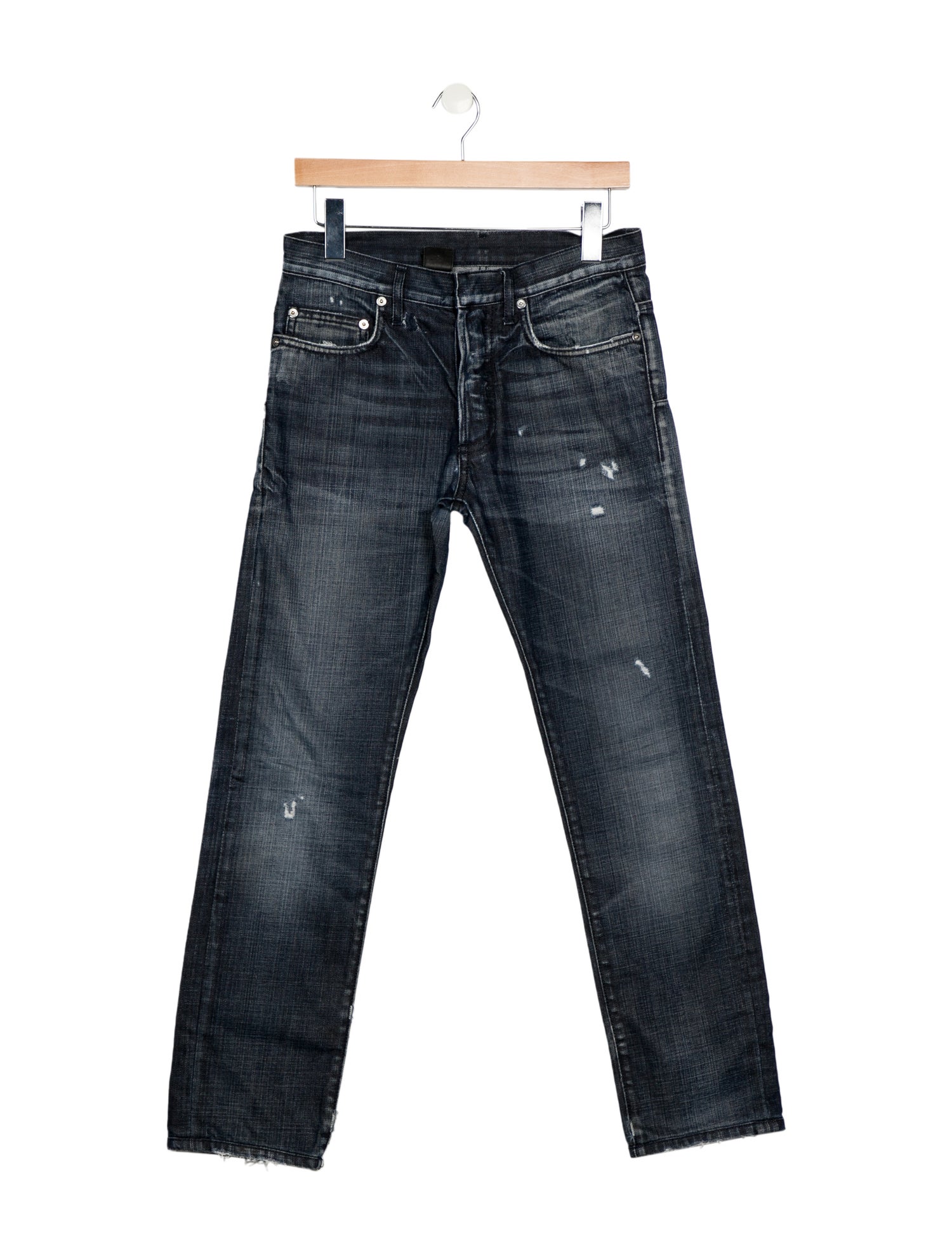 RRL & Co. Skinny Jeans - Black, 9.75" Rise Jeans, Clothing - WRRLL32141 ...