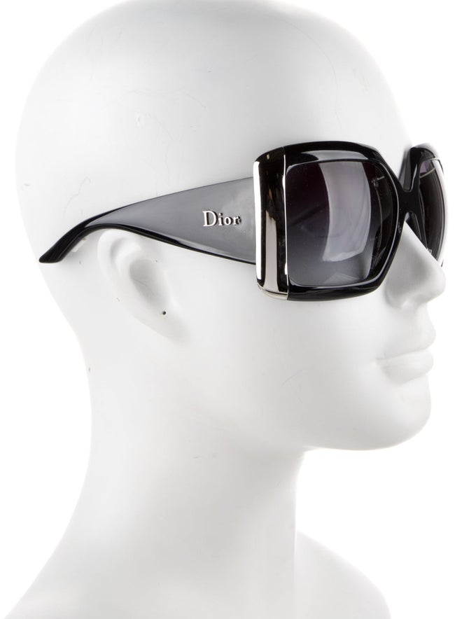 Christian Dior diorissima Cannage Pattern Sunglasses - Black Sunglasses ...