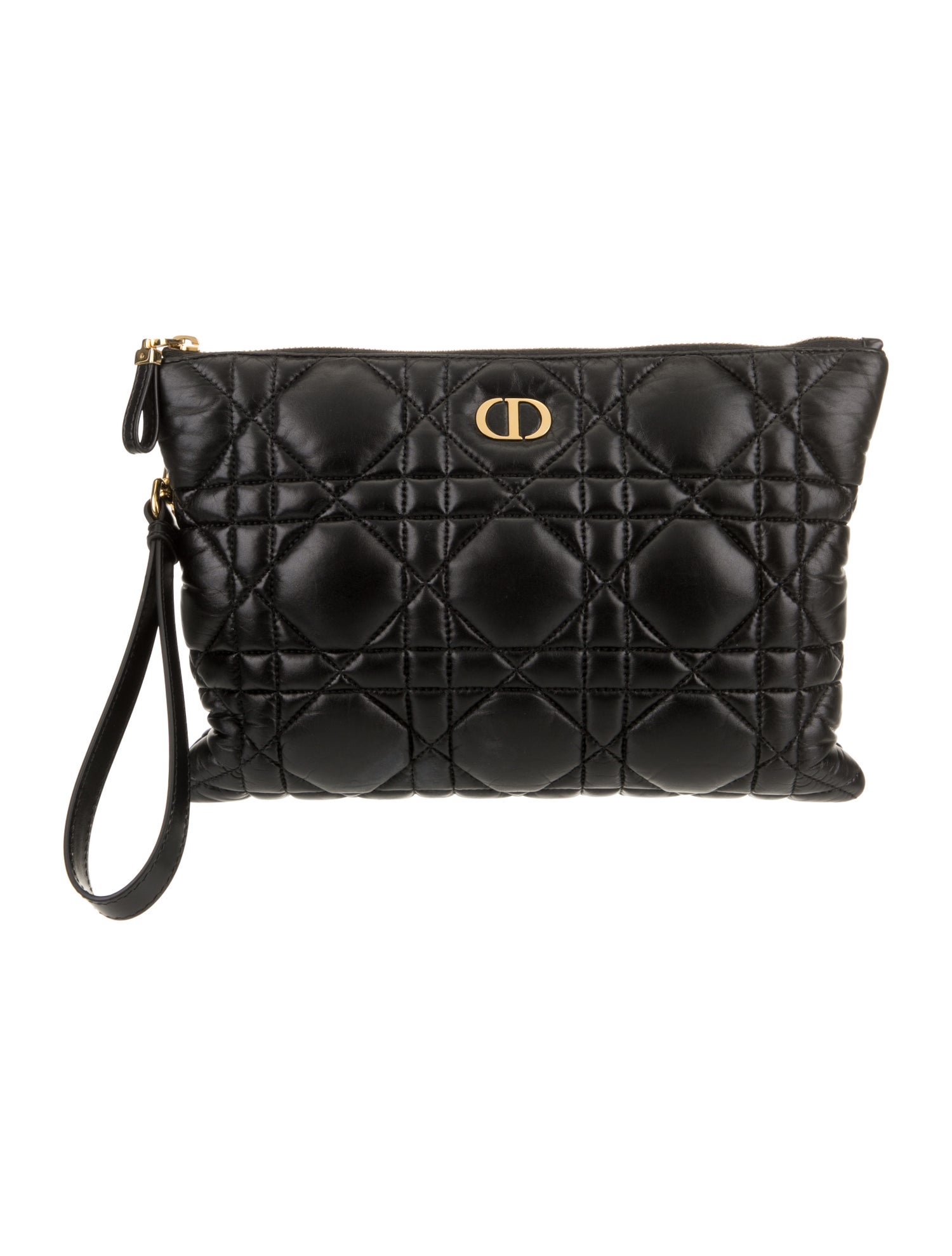 Christian Dior Cannage Caro Medium - Black Clutches, Handbags ...