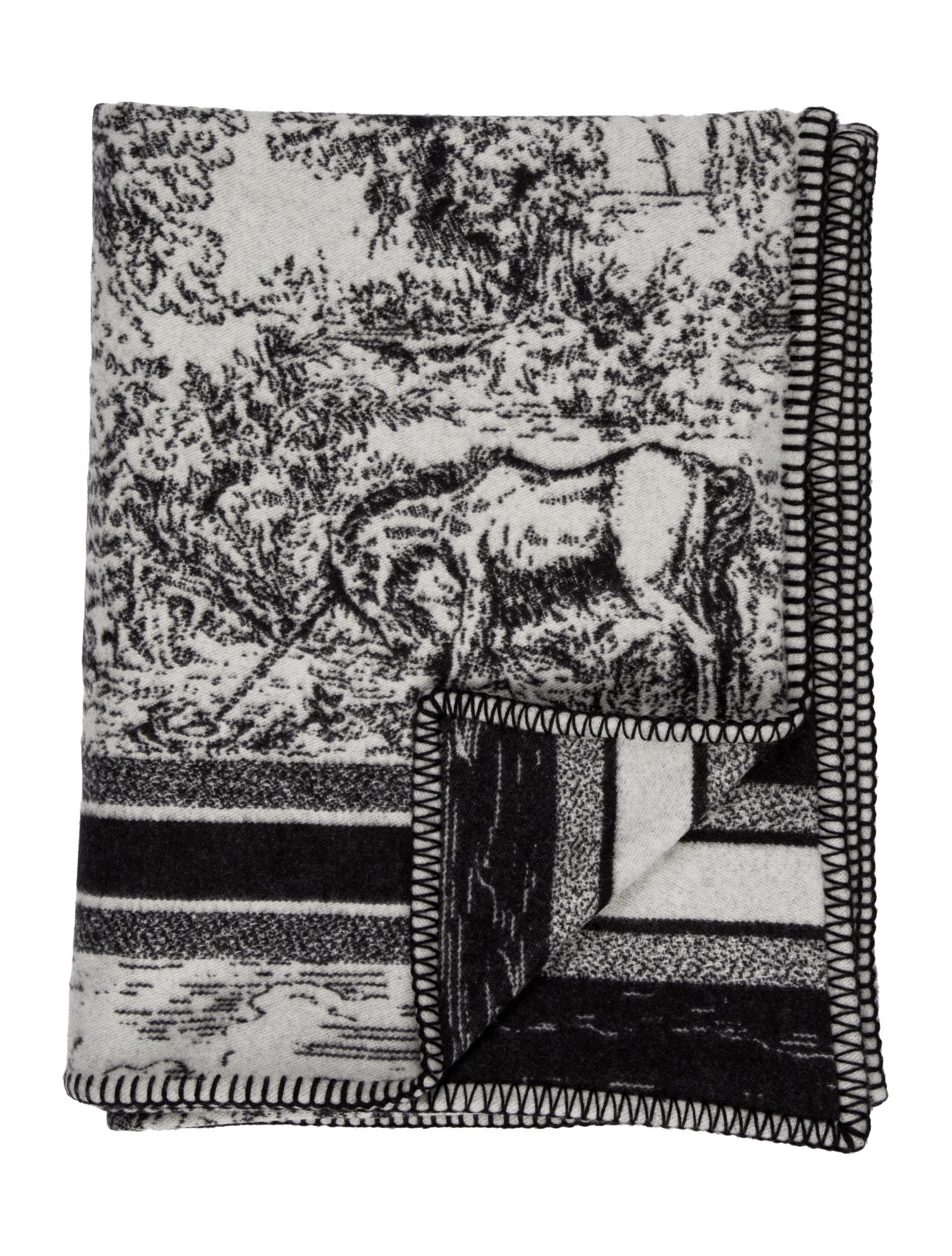 Christian Dior Toile de Jouy Scotland Throw Blanket - Black Throws, Pillows & Throws - CHR481925 ...