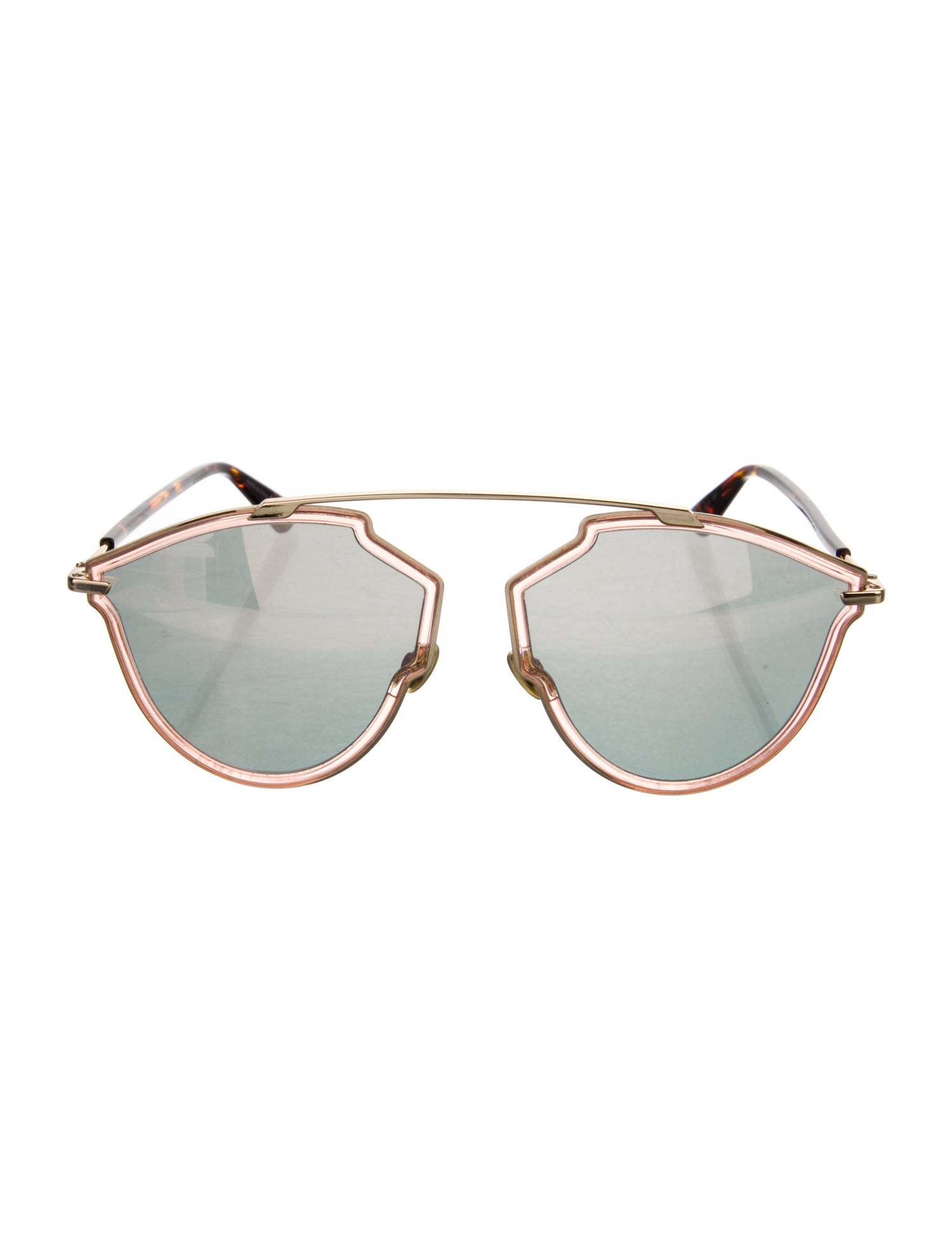 Christian Dior Aviator Mirrored Sunglasses - Brown Sunglasses ...