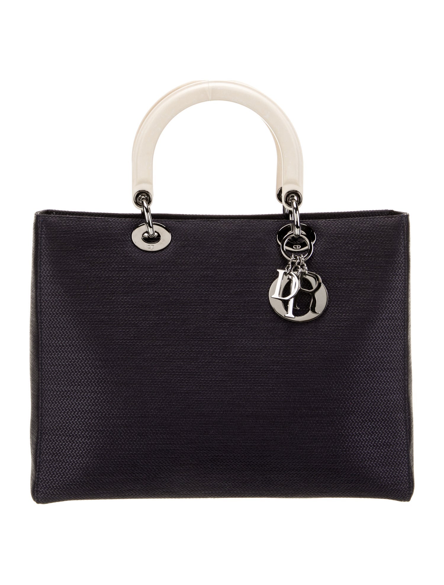 Christian Dior Raffia Lady Dior Vintage - Blue Handle Bags, Handbags ...