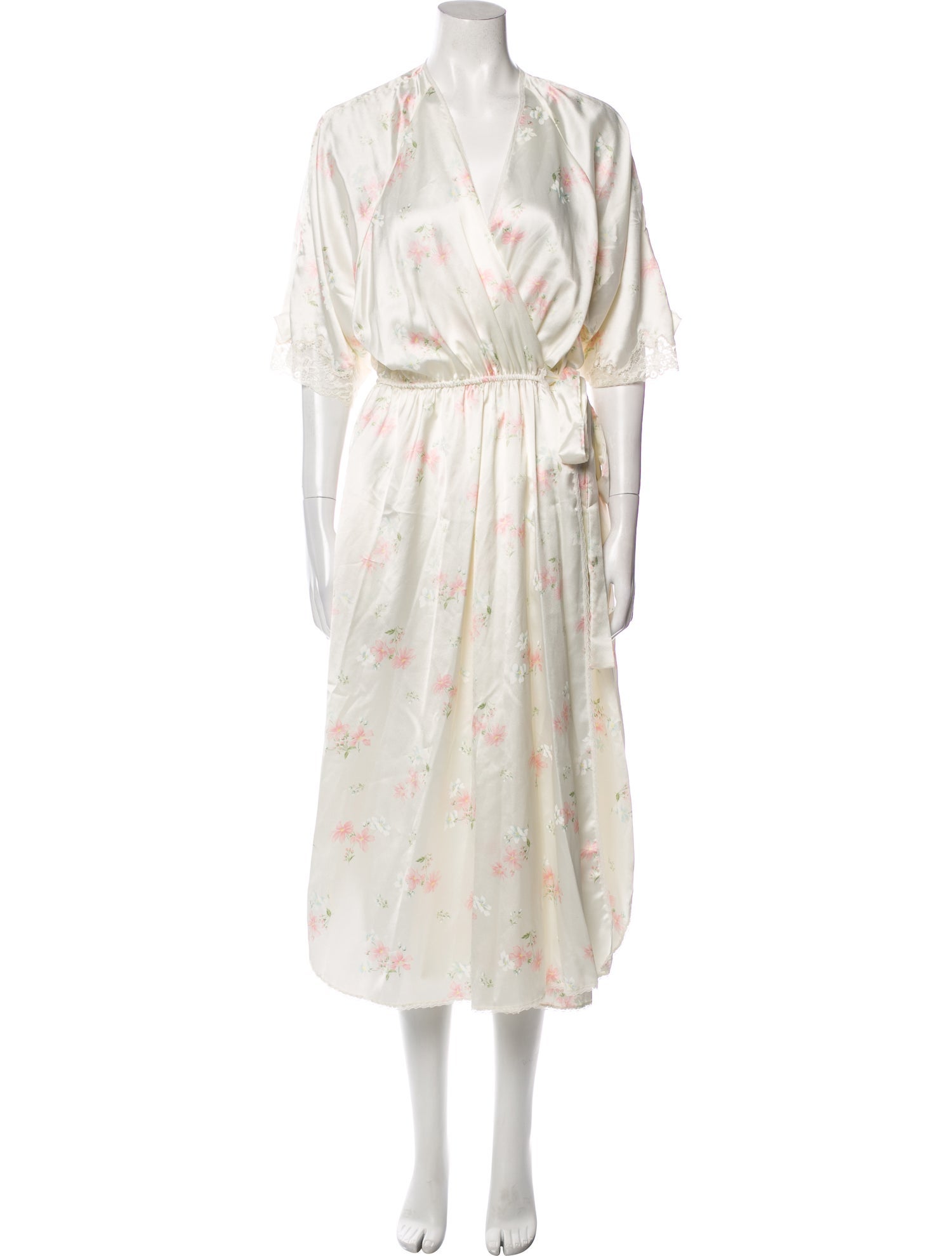 Christian Dior Vintage Floral Print Robe - Neutrals Loungewear ...