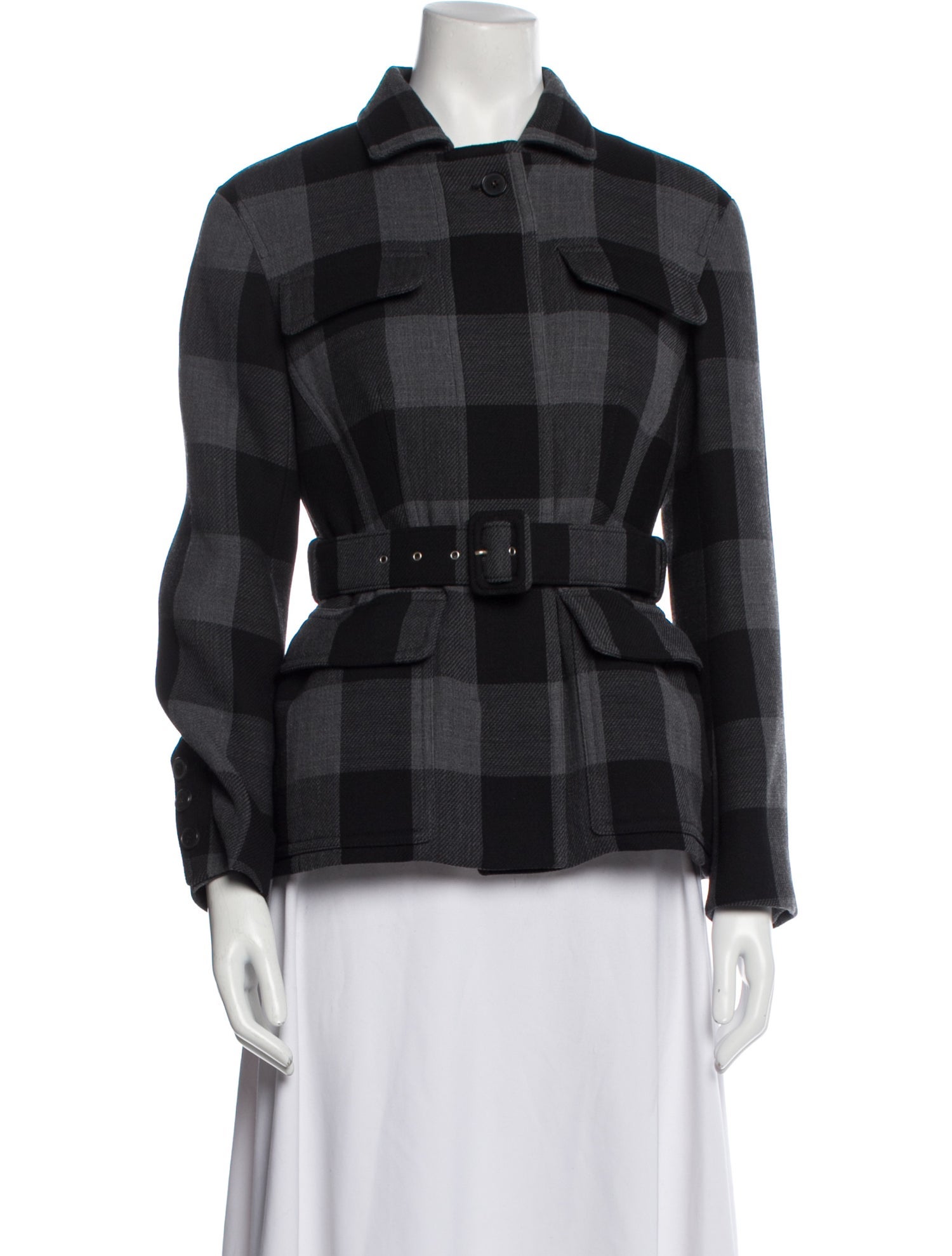 Christian Dior Plaid Print Jacket - Black Jackets, Clothing - CHR486641 ...