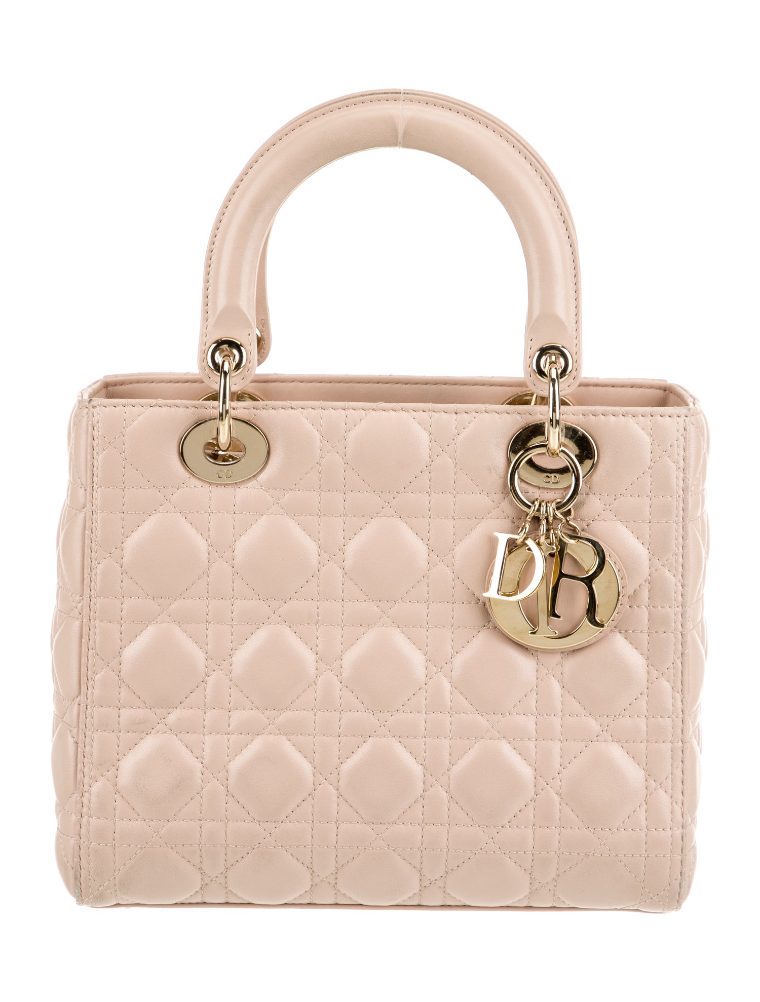 Christian Dior Quilted Lady Dior Medium - Neutrals Handle Bags ...