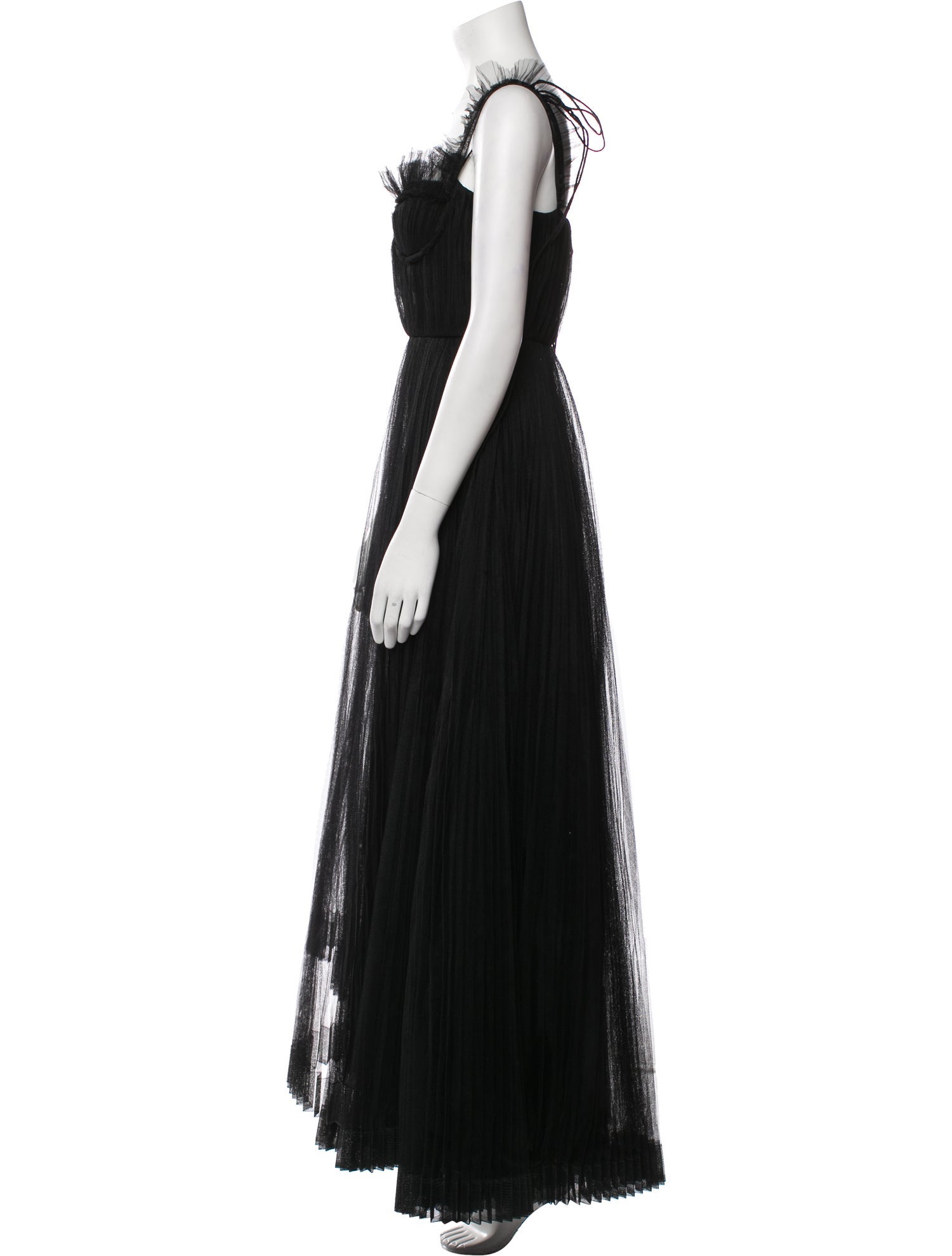 Christian Dior Mesh Long Dress - Black Dresses, Clothing - CHR488092 ...