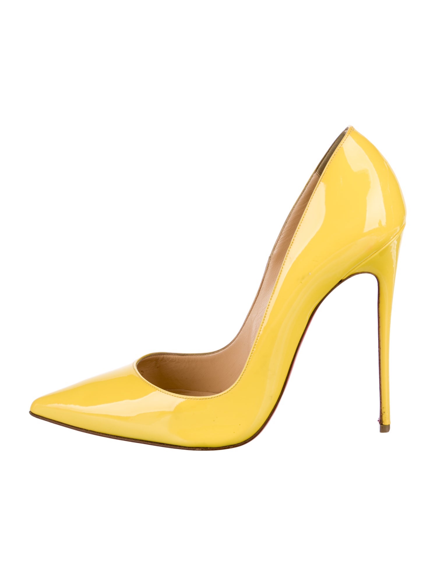 Christian Louboutin Patent Leather Pumps - Yellow Pumps, Shoes ...