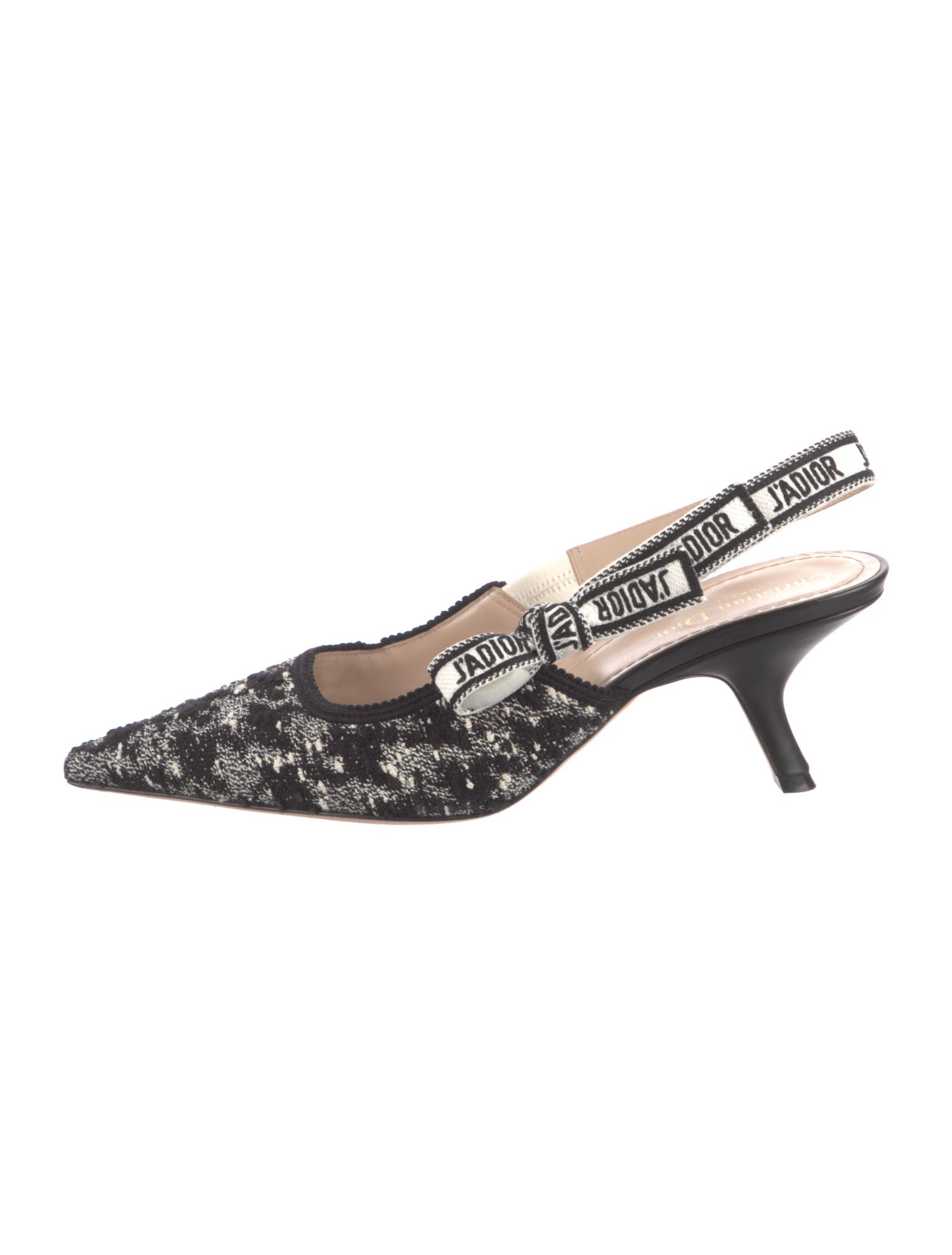 Christian Dior Animal Print Bow Accents Slingback Sandals - Black ...