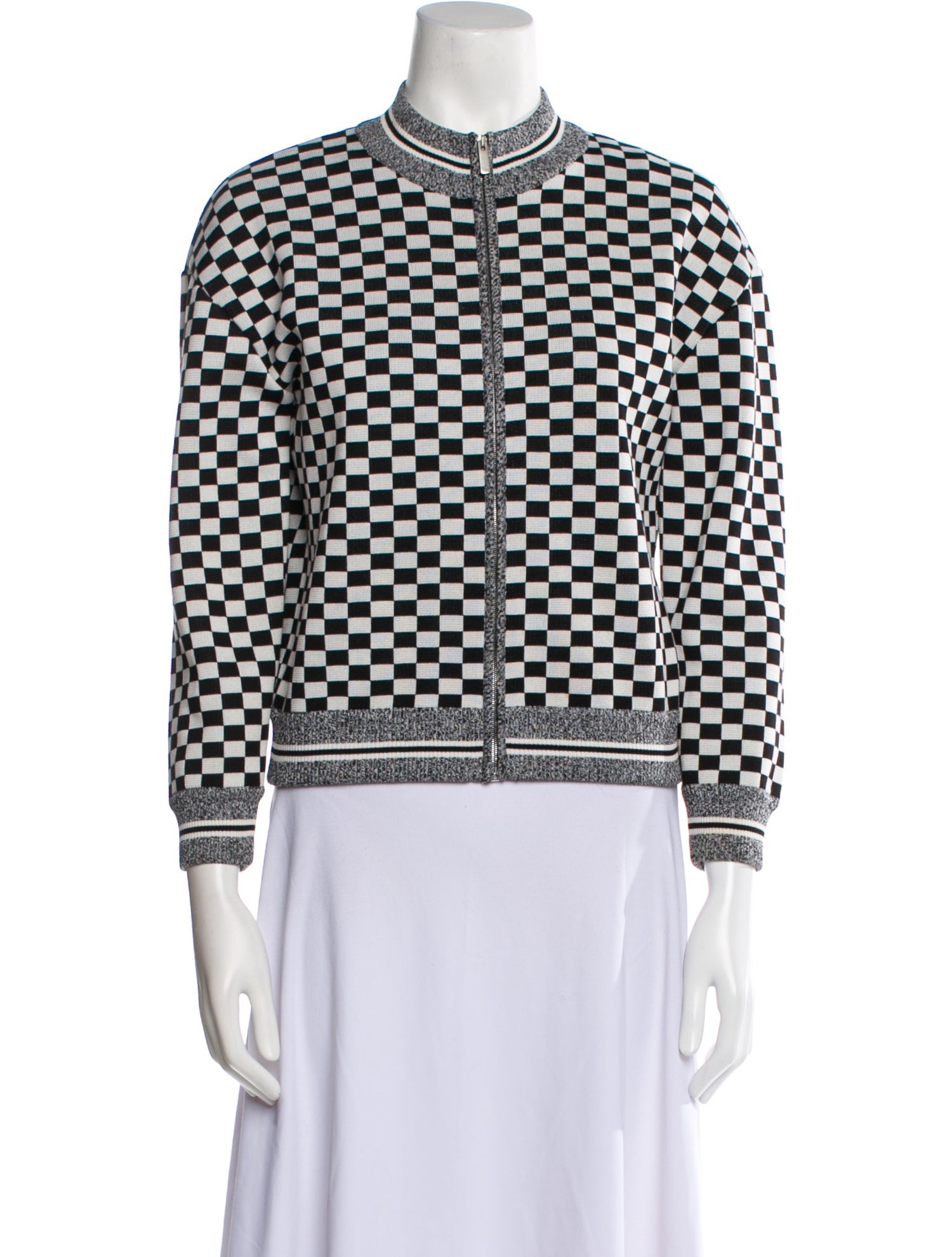 Christian Dior Plaid Print Bomber Jacket - Neutrals Jackets, Clothing ...
