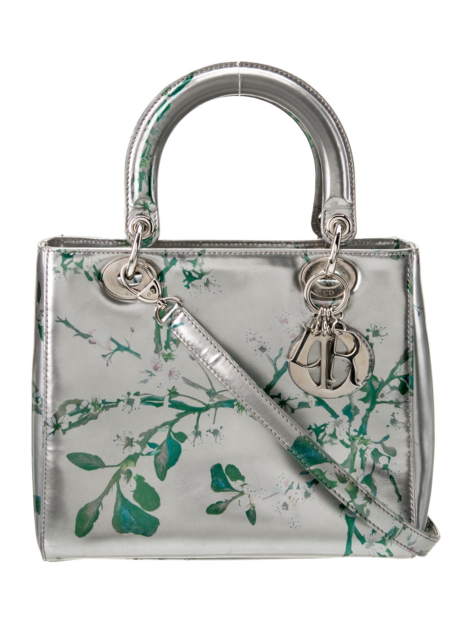 Christian Dior Leather Lady Dior - Silver Handle Bags, Handbags ...