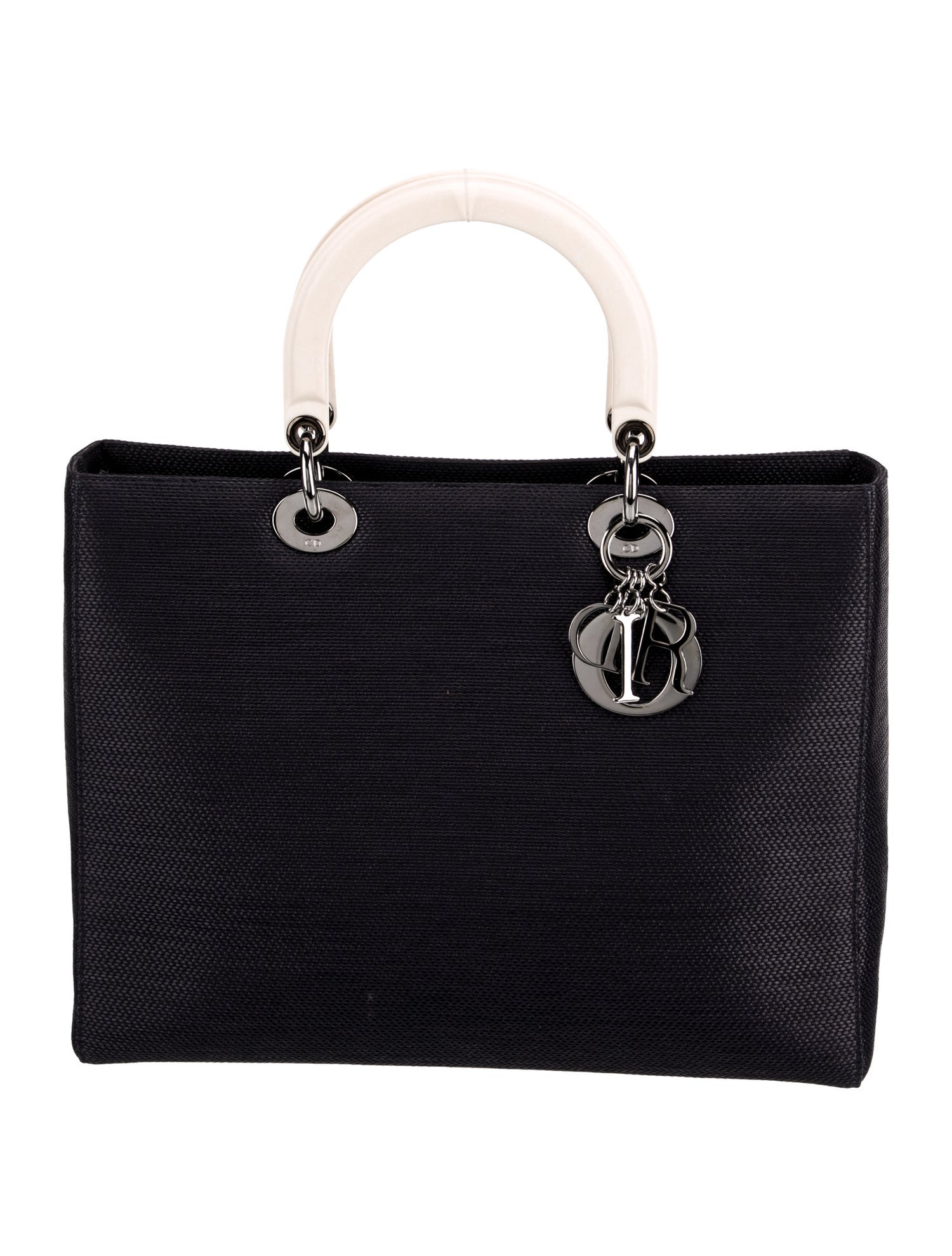 Christian Dior Raffia Lady Dior Vintage - Blue Handle Bags, Handbags ...