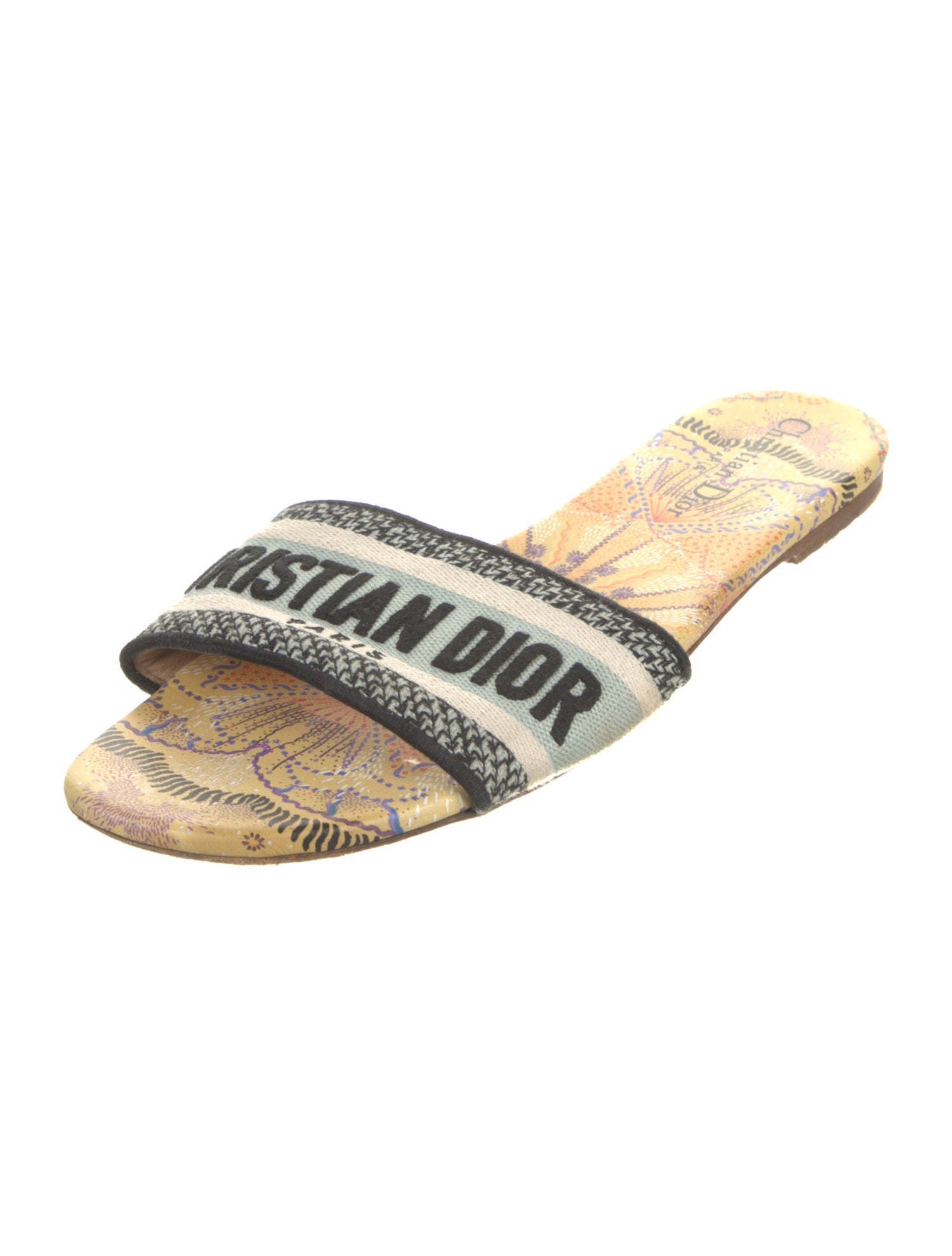 Christian Dior Printed Slides - Neutrals Sandals, Shoes - CHR507080 ...