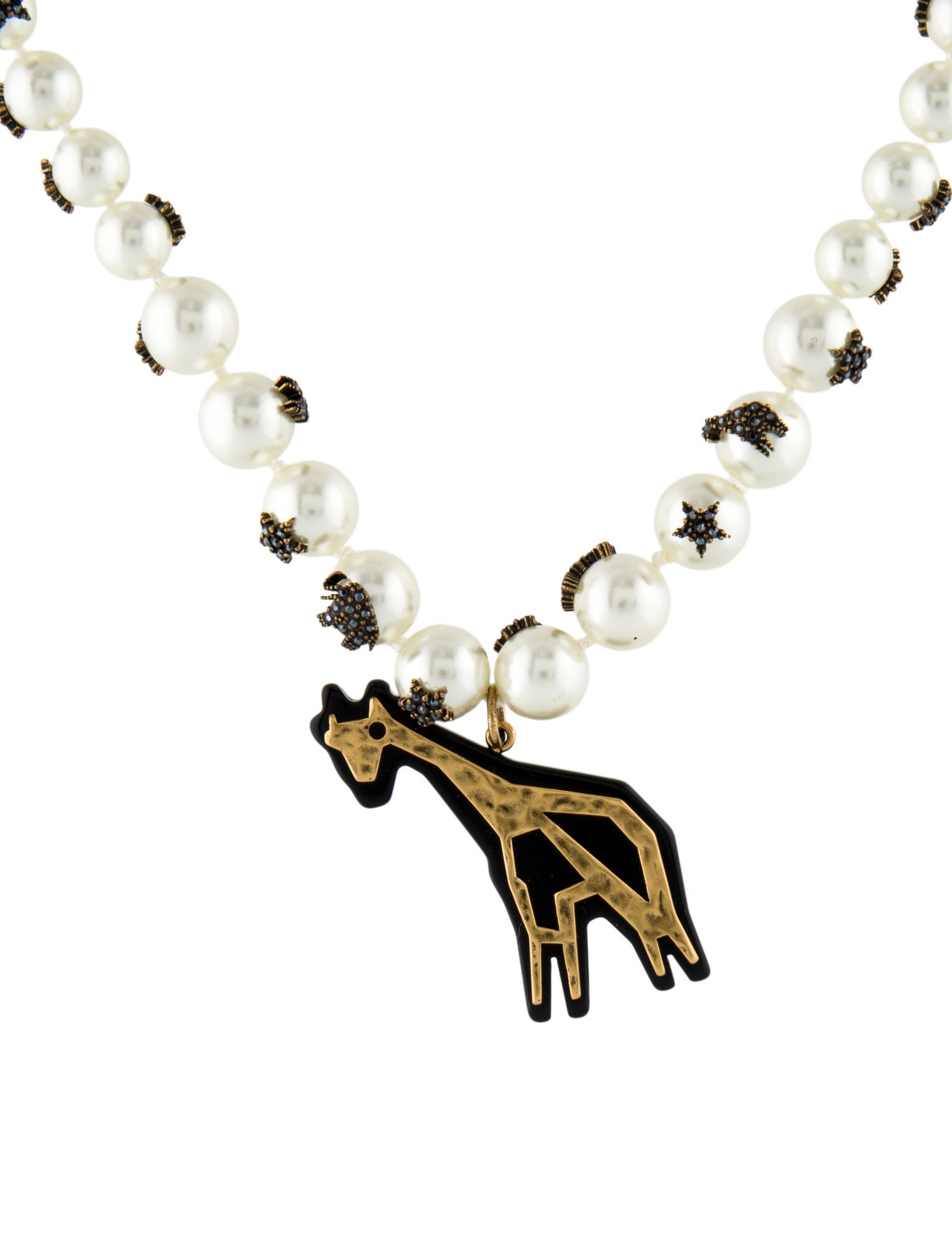 Christian Dior Faux Pearl Giraffe Charm Dior Animals Embellished Bead ...