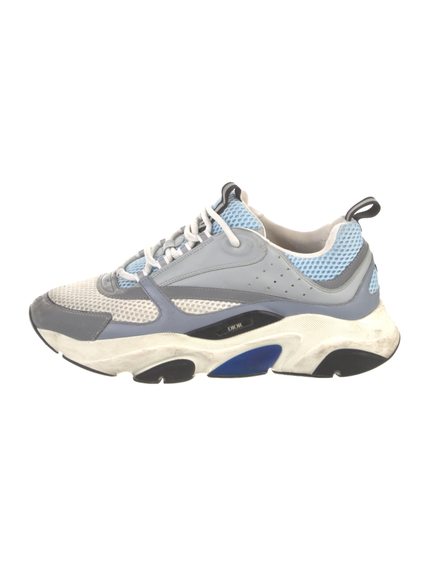 Christian Dior Mesh Mesh Accents Athletic Sneakers - Blue Sneakers ...