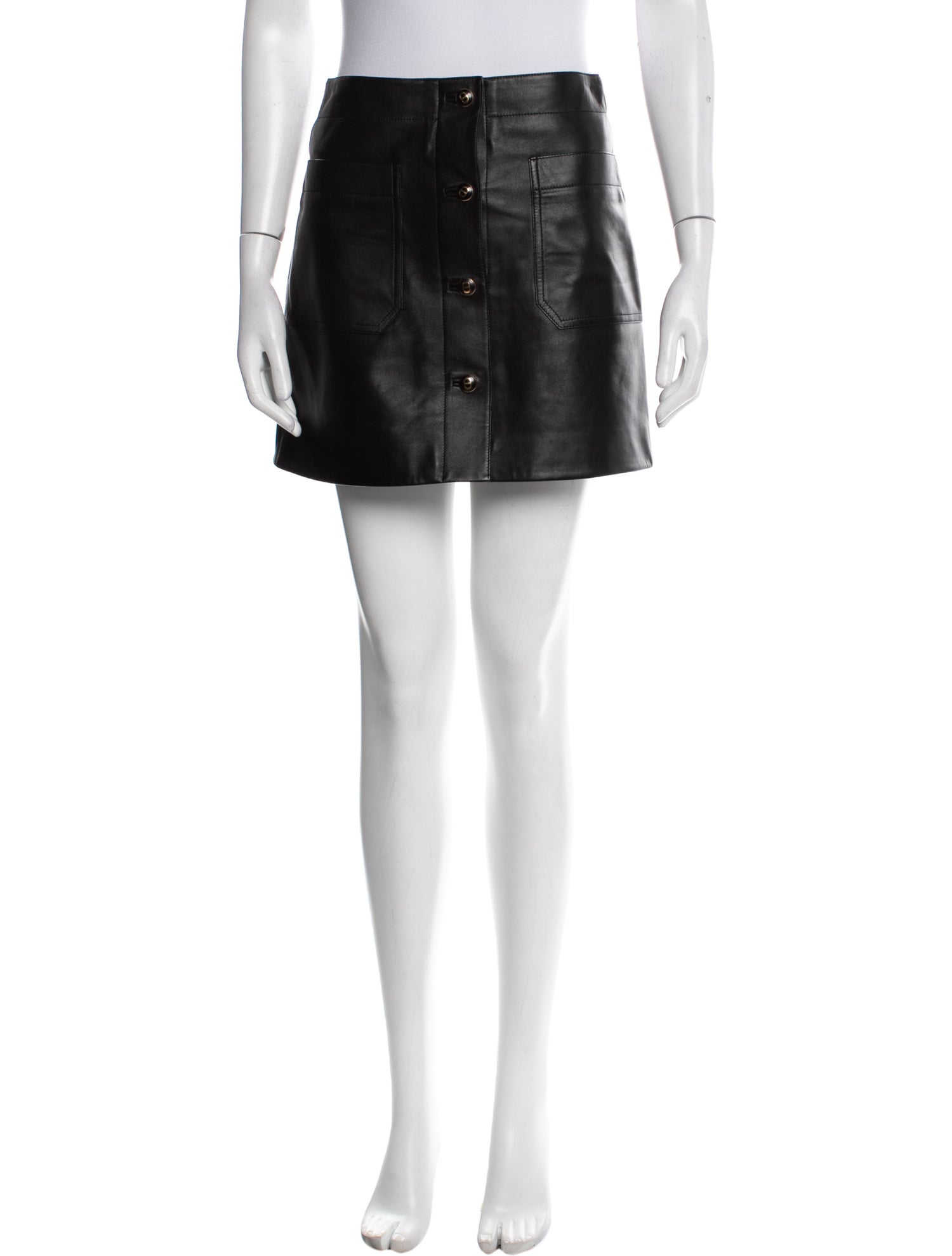 Christian Dior Lamb Leather Mini Skirt - Black Skirts, Clothing ...