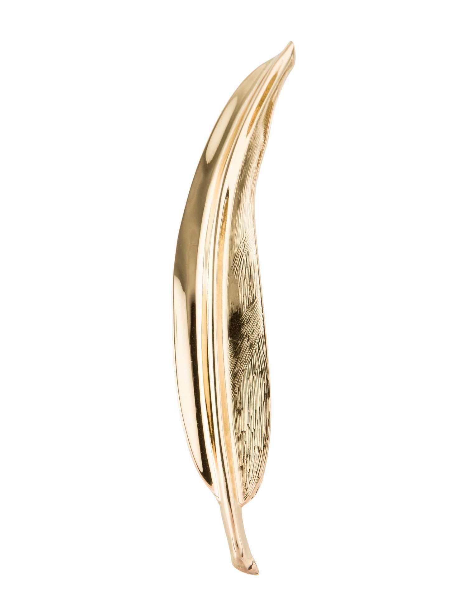 Christian Dior Vintage Leaf Brooch - Gold-Plated Pin, Brooches ...