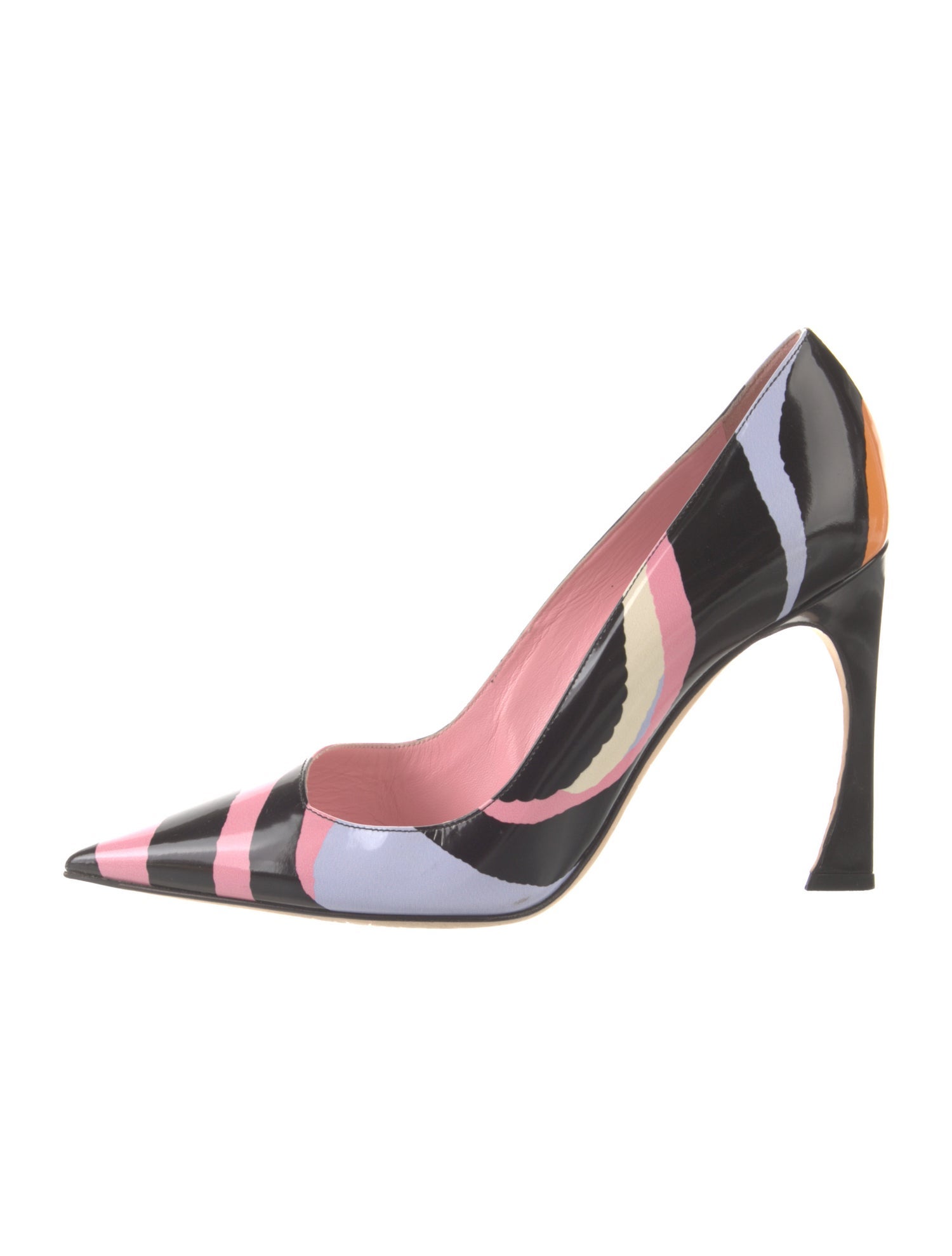 Christian Dior Leather Colorblock Pattern D'Orsay Pumps - Pink Pumps ...
