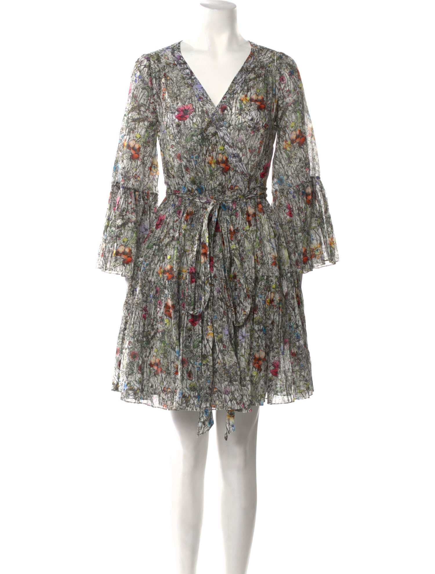 Christian Dior Floral Print Mini Dress - White Dresses, Clothing ...