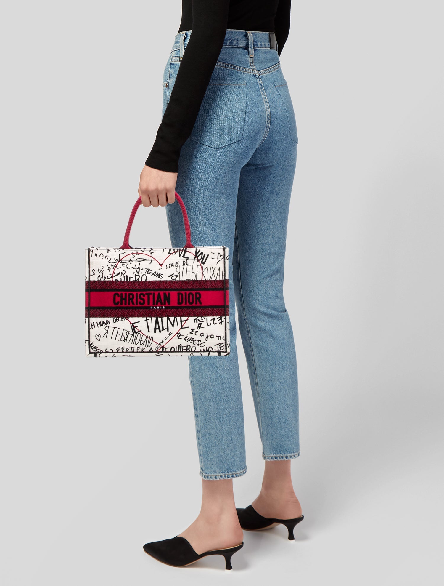 Christian Dior Graffiti Book Medium - Neutrals Totes, Handbags ...