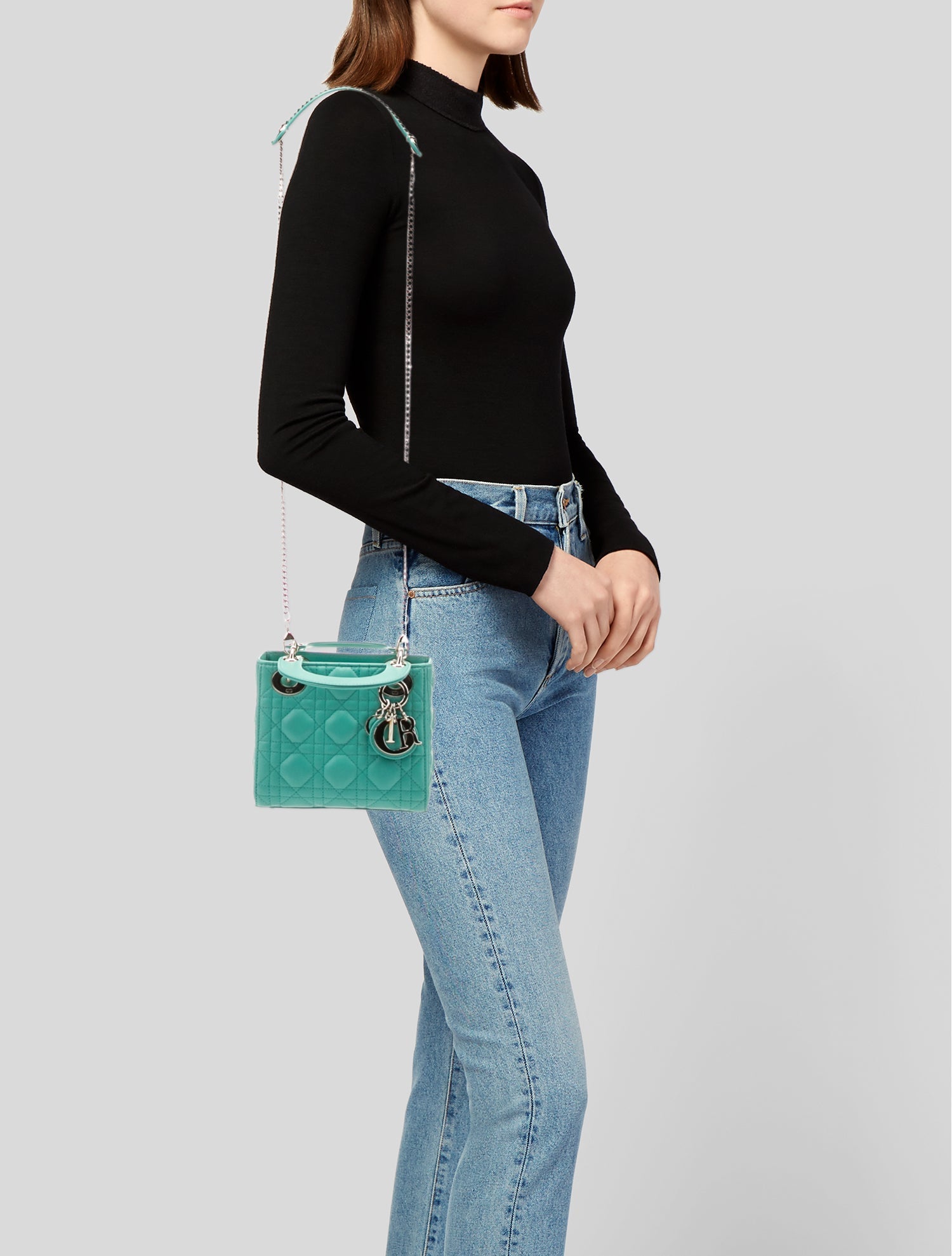 Christian Dior Medium Cannage Miss Dior Bag - Grey Shoulder Bags ...