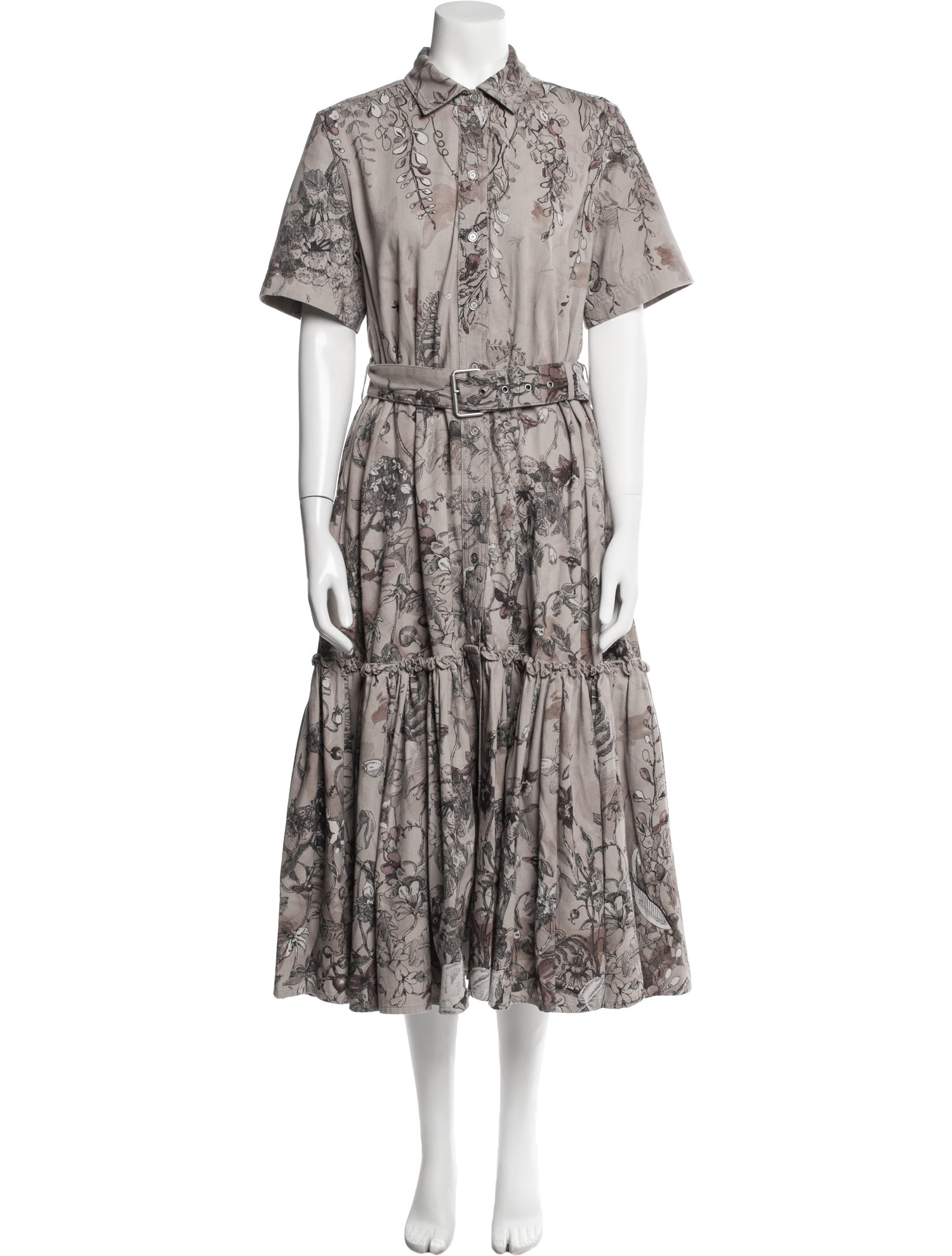 Christian Dior Printed Long Dress - Neutrals Dresses, Clothing ...