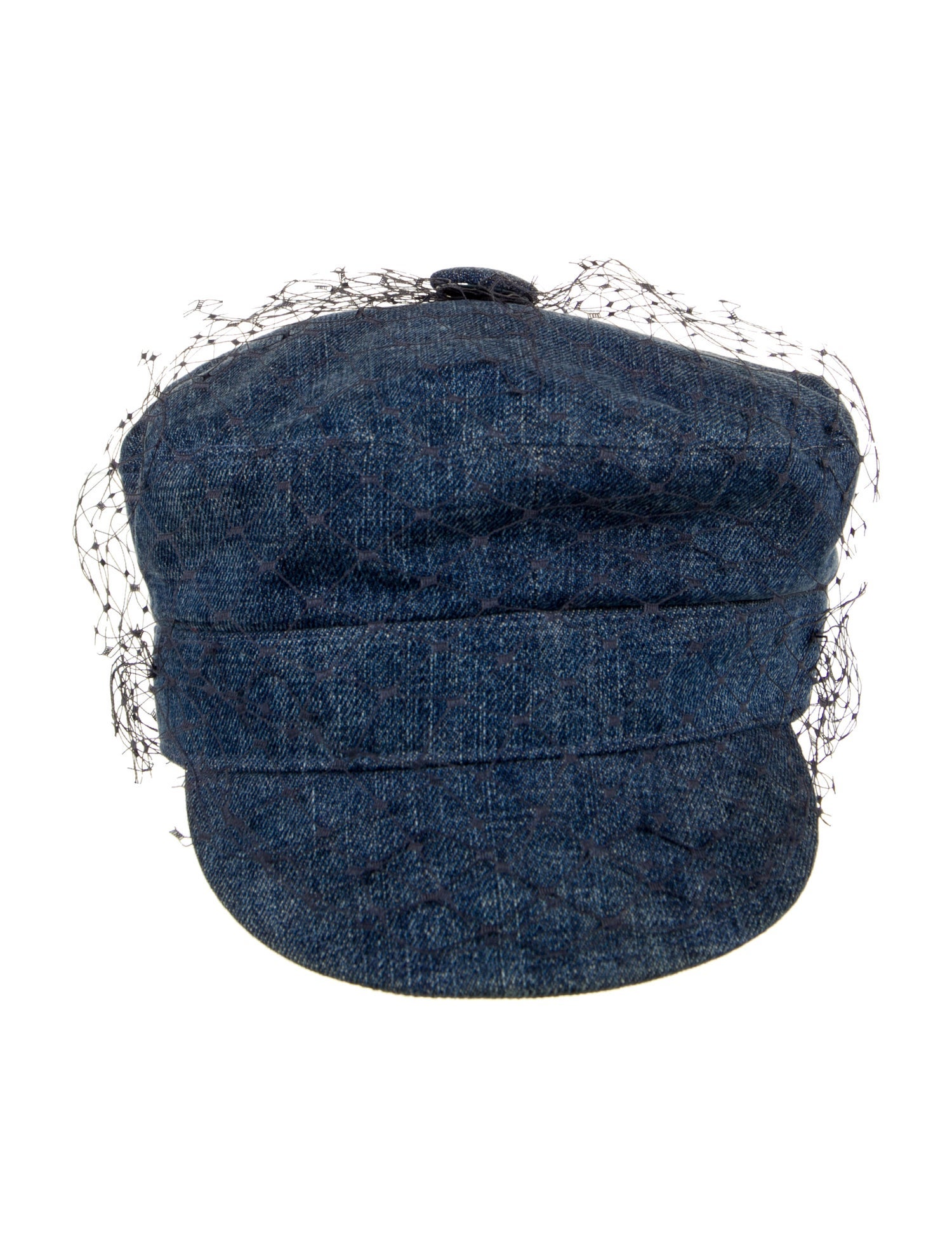 Christian Dior Denim Arty Cap with Veil Blue - Blue Hats, Accessories ...