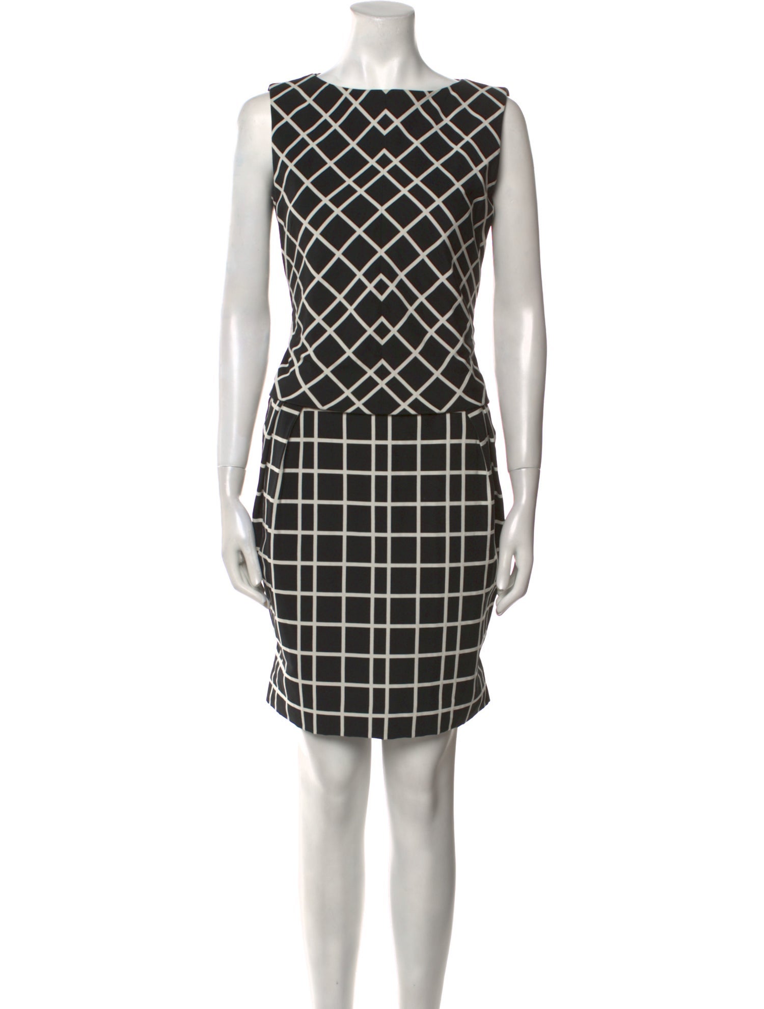 Christian Dior Plaid Print Mini Dress - Black Dresses, Clothing ...