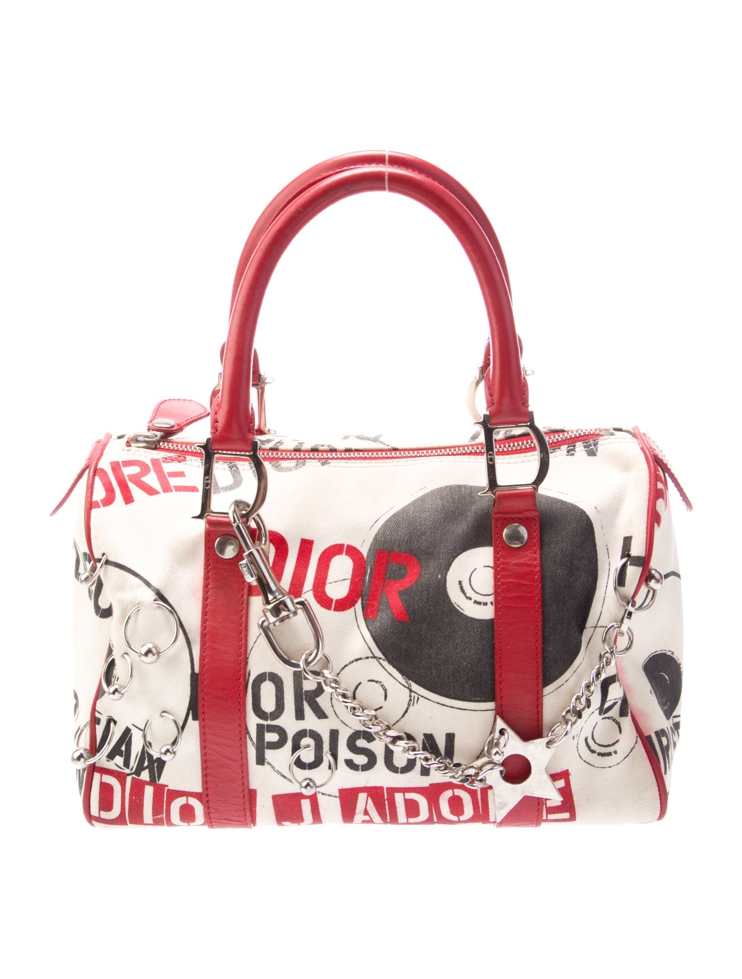 Christian Dior Canvas Hardcore Vintage - Red Handle Bags, Handbags ...