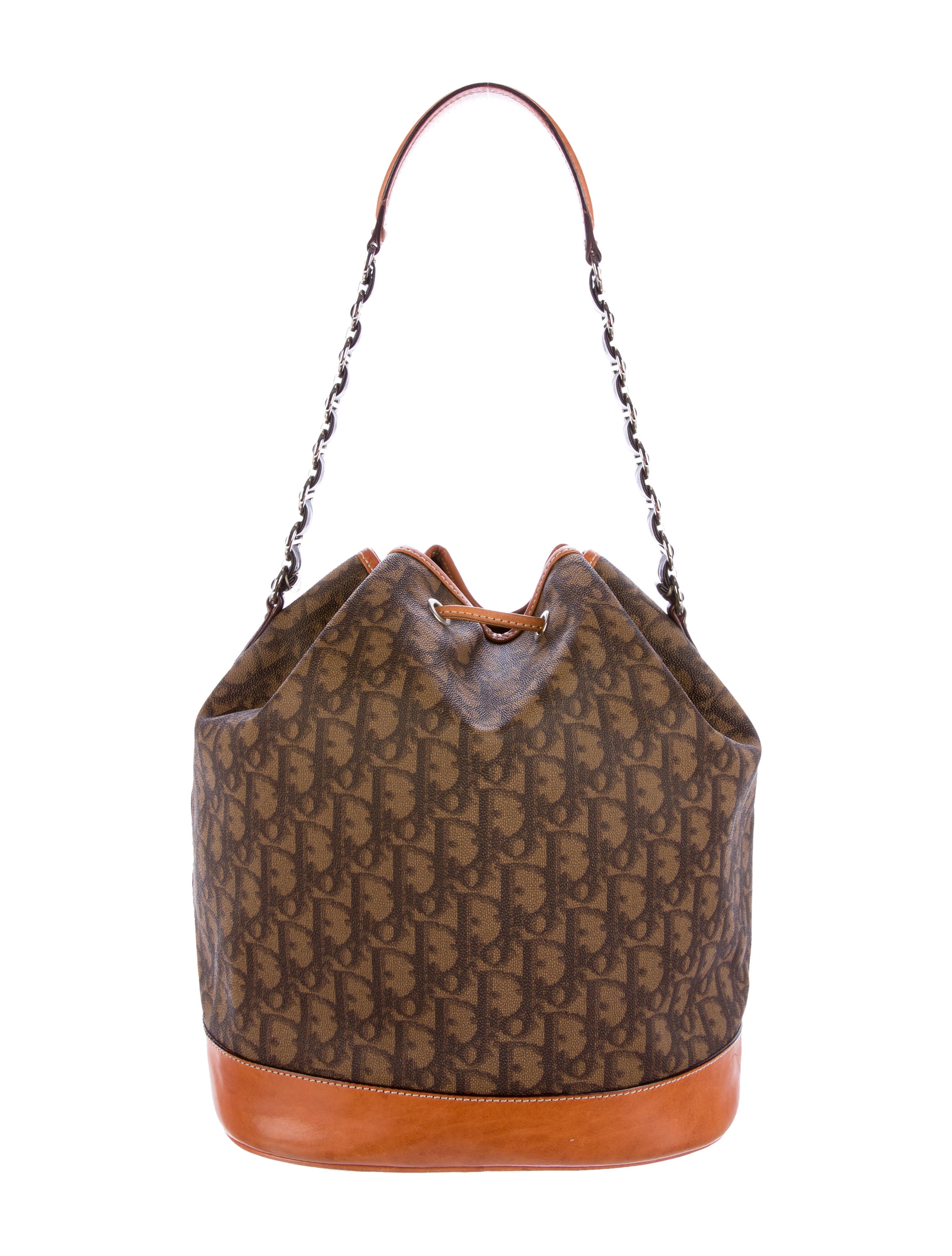 Christian Dior Diorissimo Drawstring Bucket Bag - Handbags - CHR51914 ...