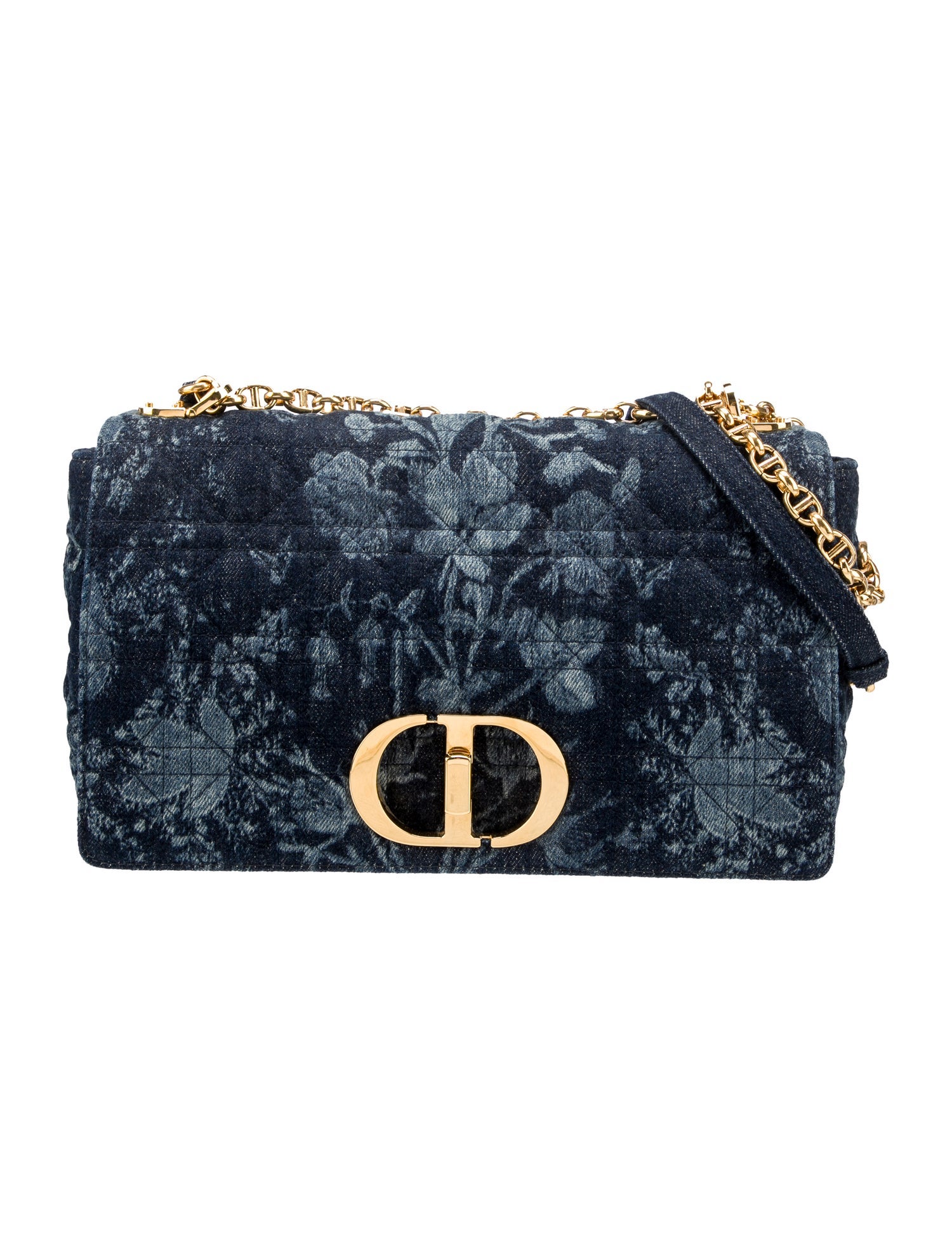 Christian Dior Cannage Caro Large - Blue Crossbody Bags, Handbags ...