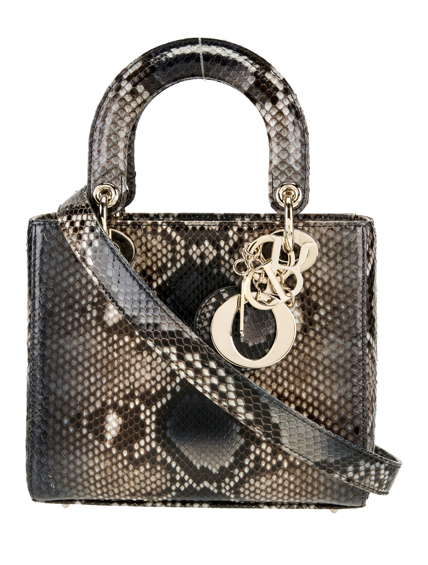 Christian Dior Python Lady Dior Small 2022 - Blue Handle Bags, Handbags ...