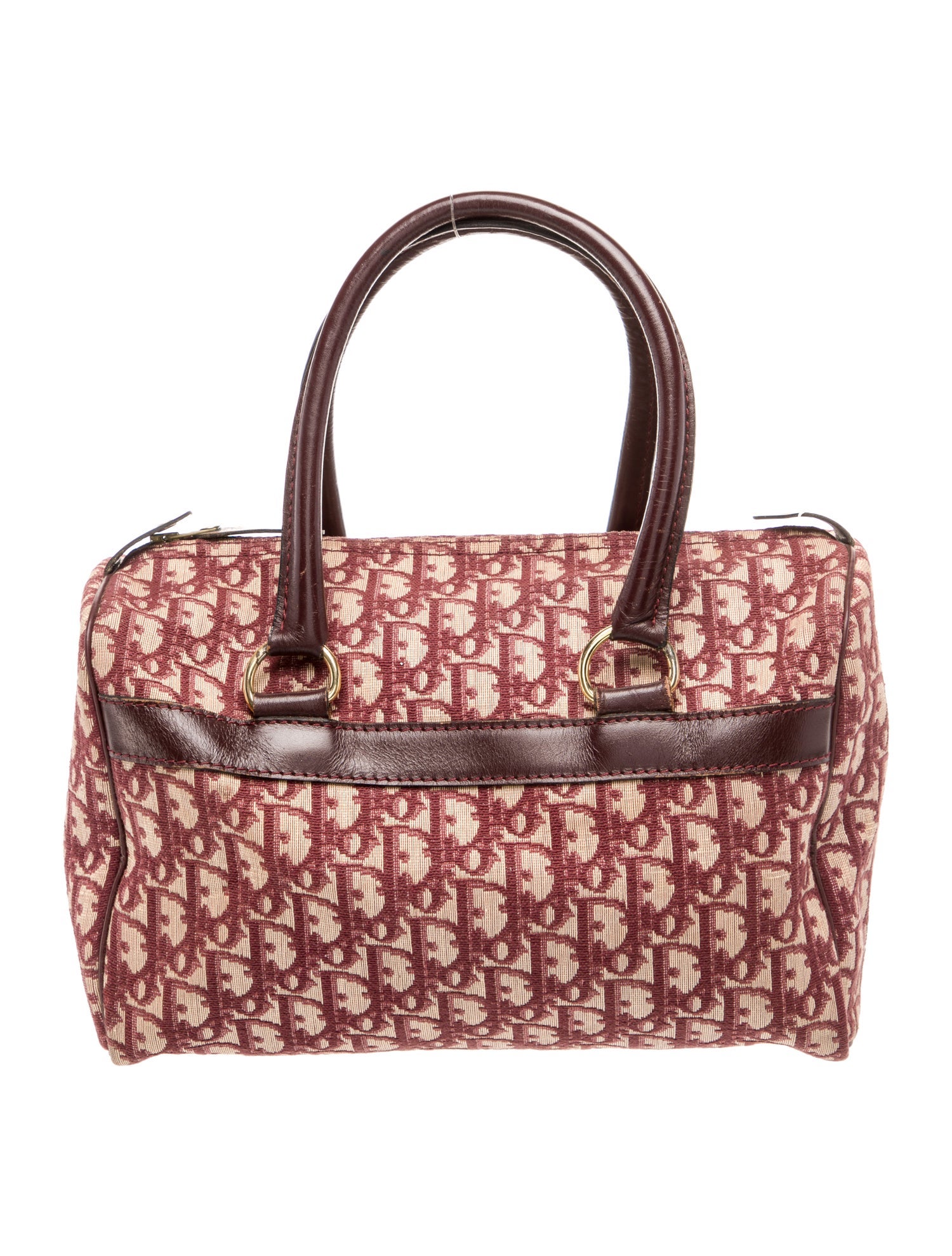 Christian Dior Diorissimo Top Handle Bag - Burgundy Handle Bags ...