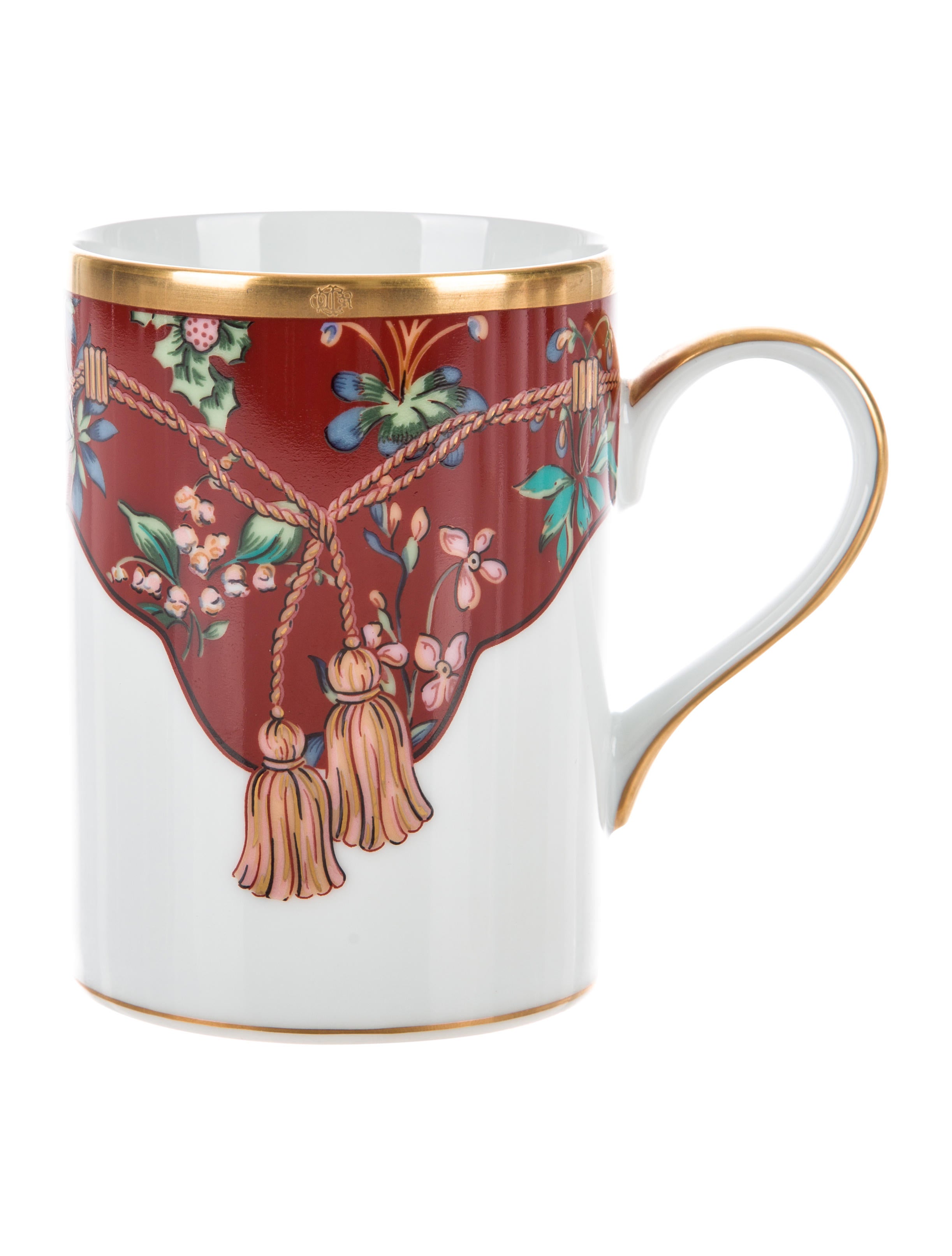 Christian Dior Tapisserie Coffee Mugs - Burgundy Serveware, Tabletop ...