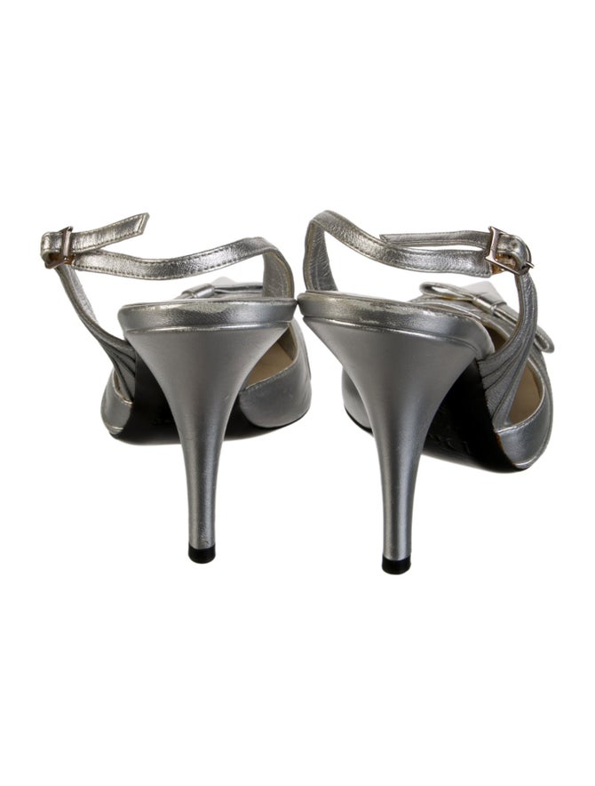 Christian Dior Leather Slingback Pumps - White Pumps, Shoes - CHR543576 ...