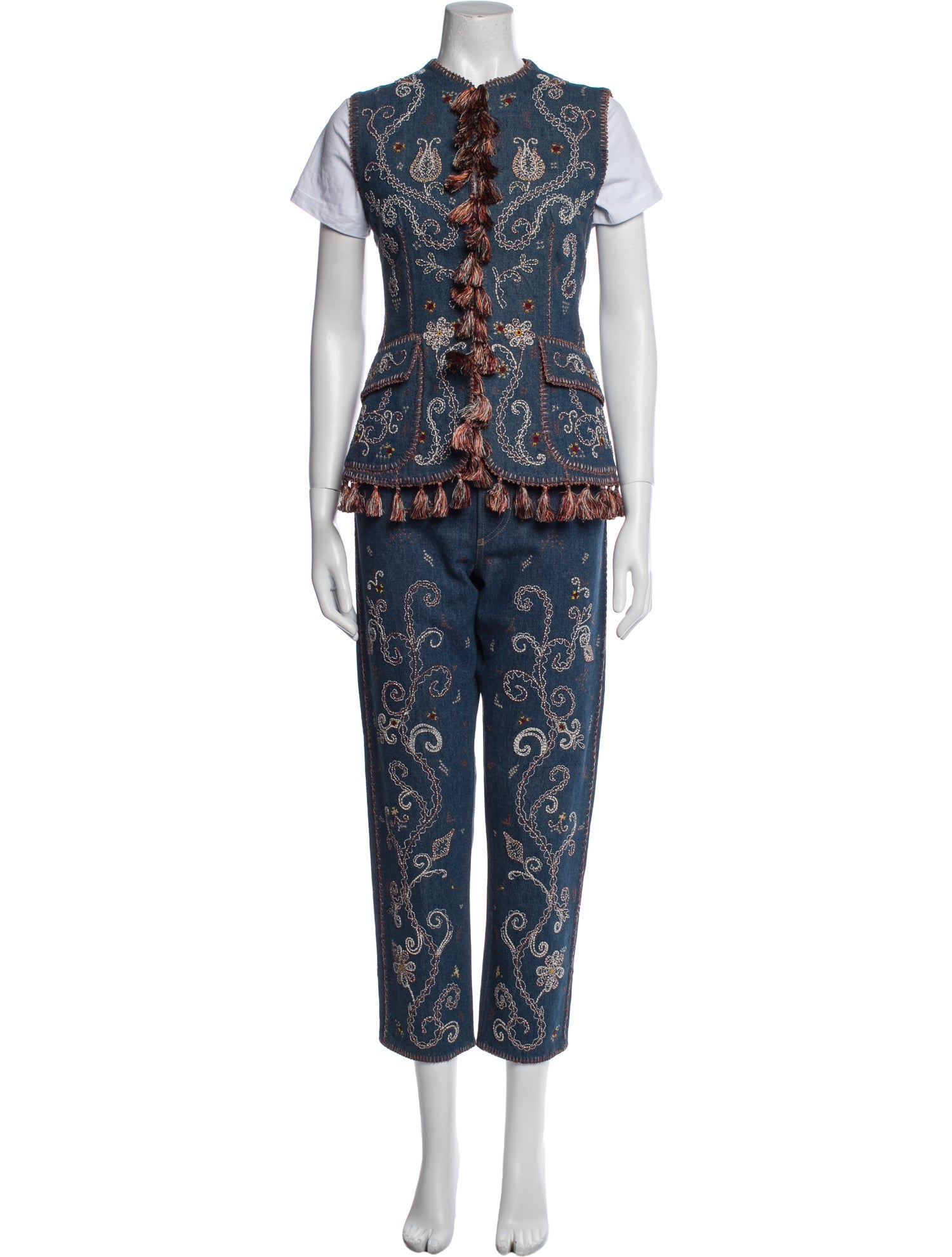 Carolina Herrera Wool Printed Skirt Suit - Green Suits and Sets ...