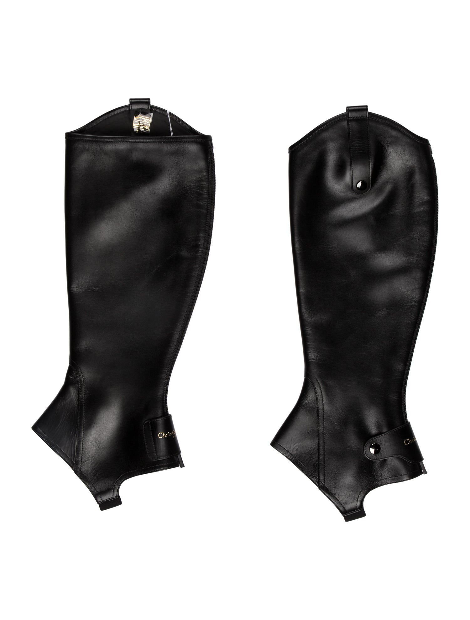 Christian Dior Black Leather Boot Covers - Black Winter Accessories ...