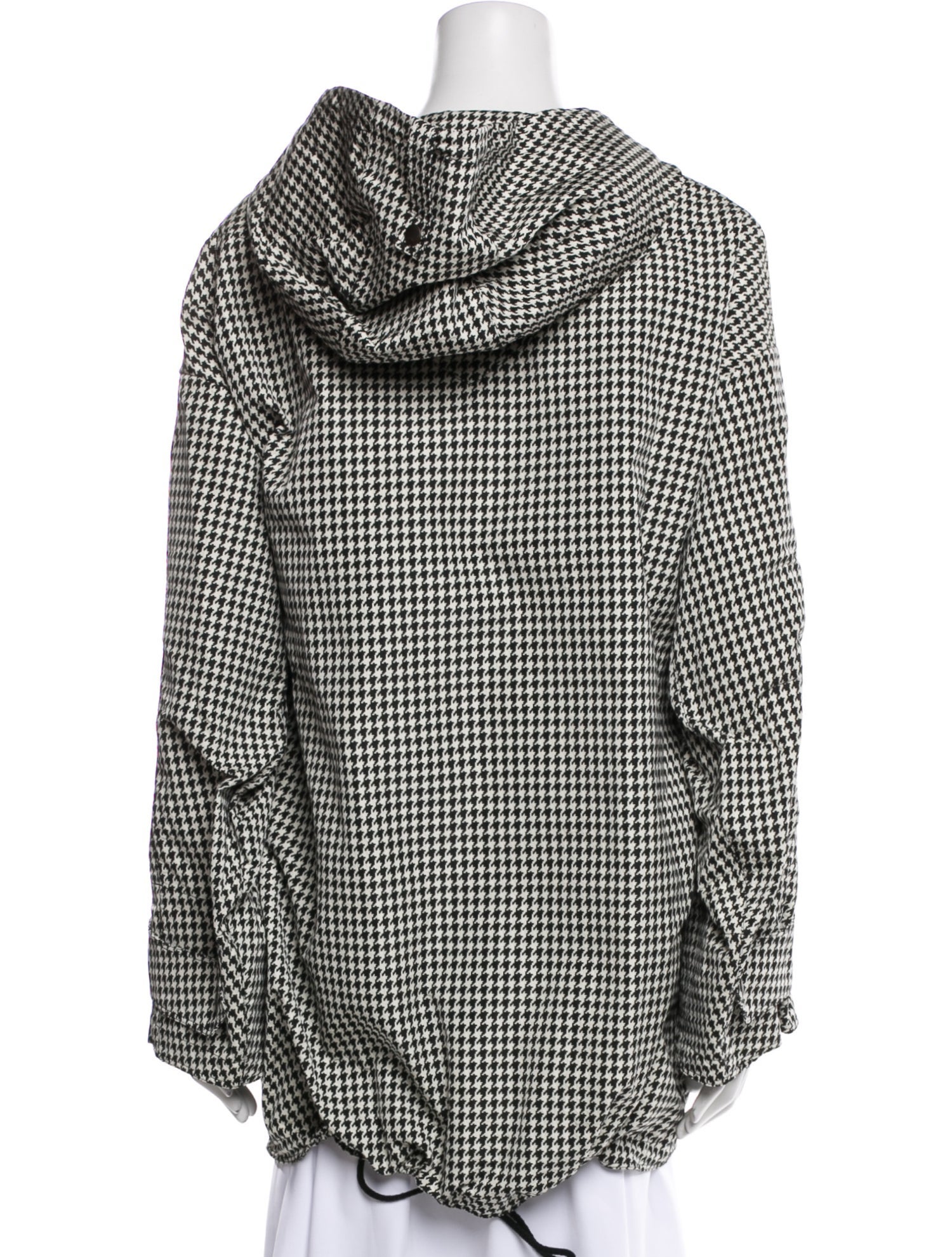 Christian Dior Houndstooth Print Coat - Black Coats, Clothing ...
