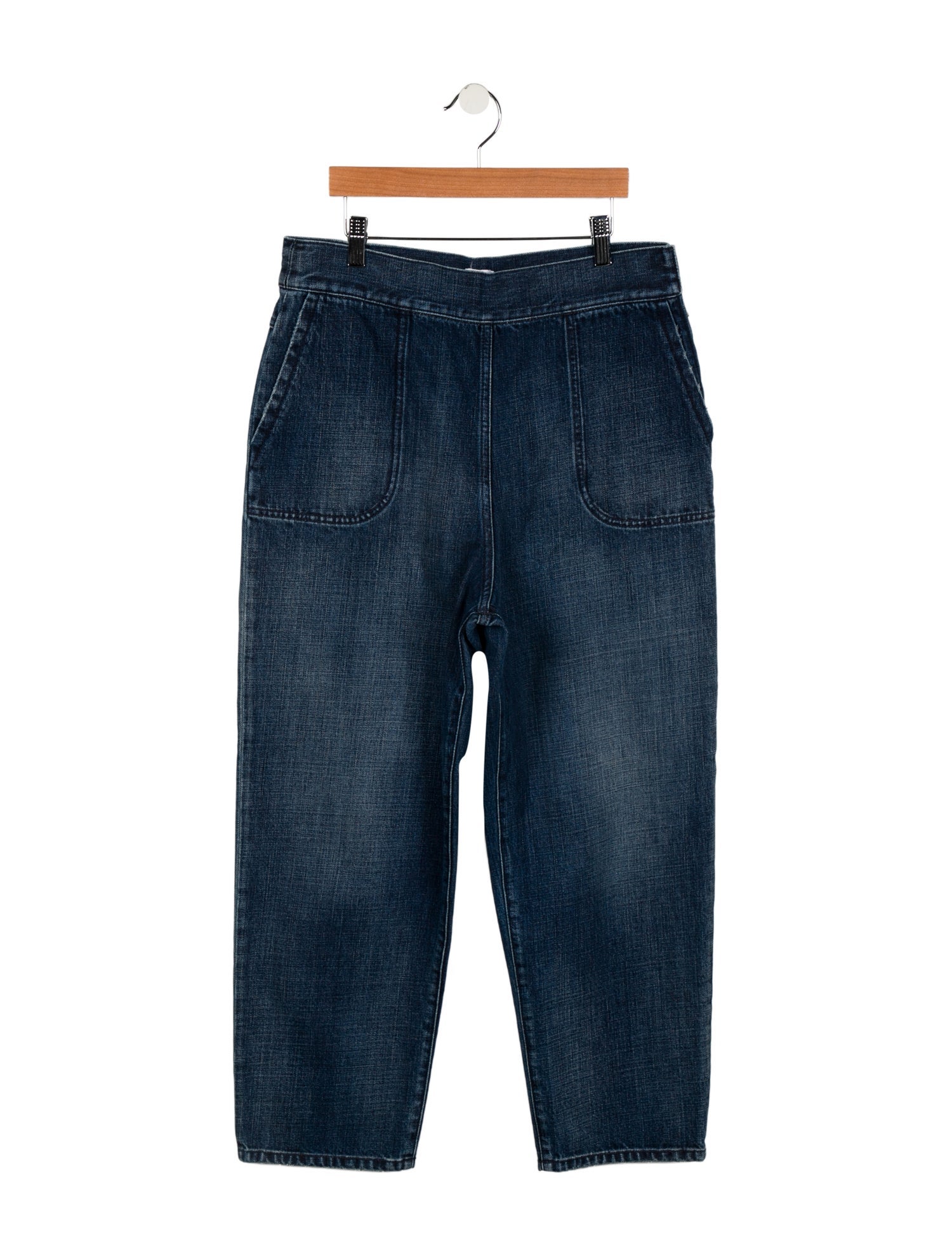 Christian Dior High-Rise Straight Leg Jeans - Blue, 14" Rise Jeans ...