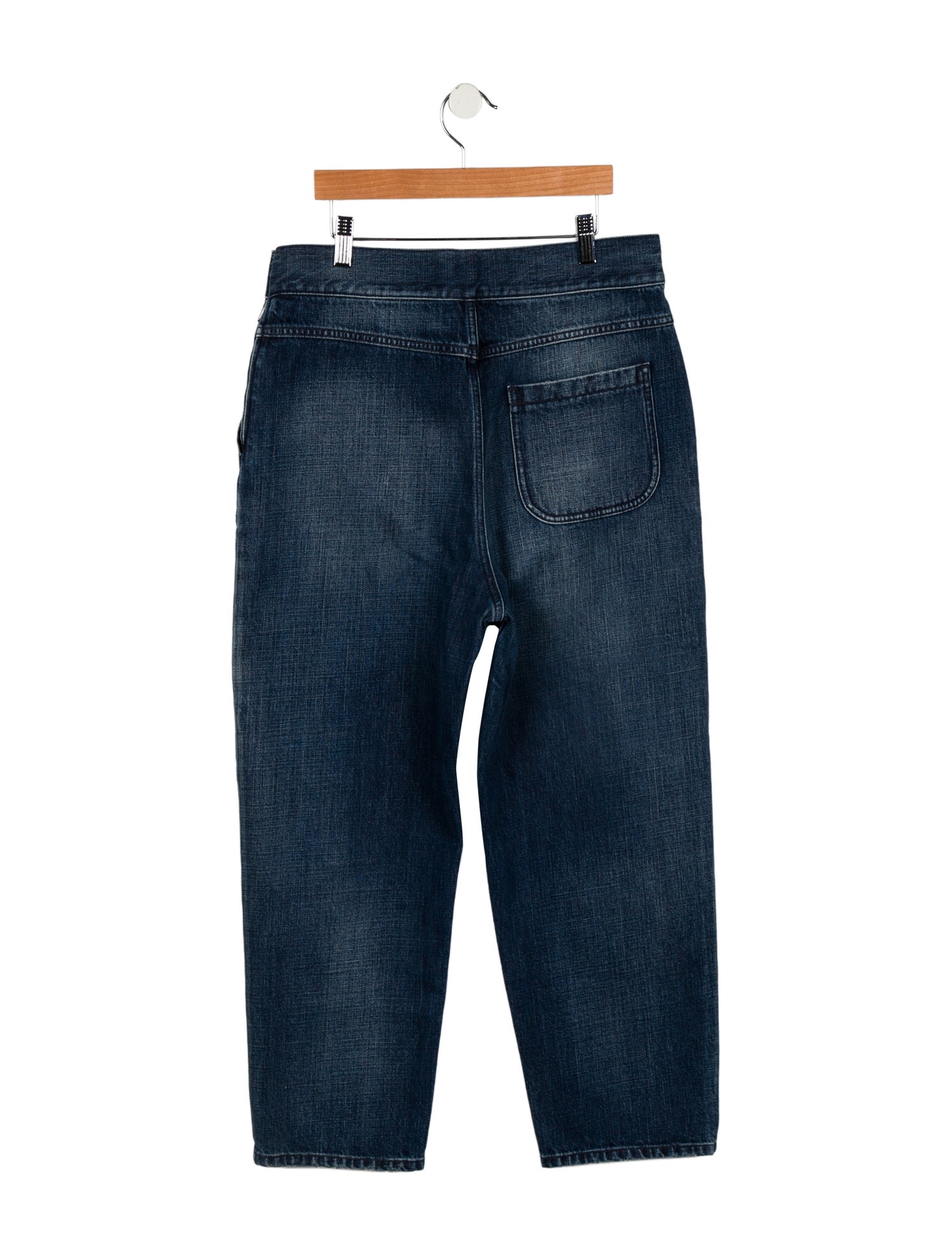 Christian Dior High-Rise Straight Leg Jeans - Blue, 14" Rise Jeans ...