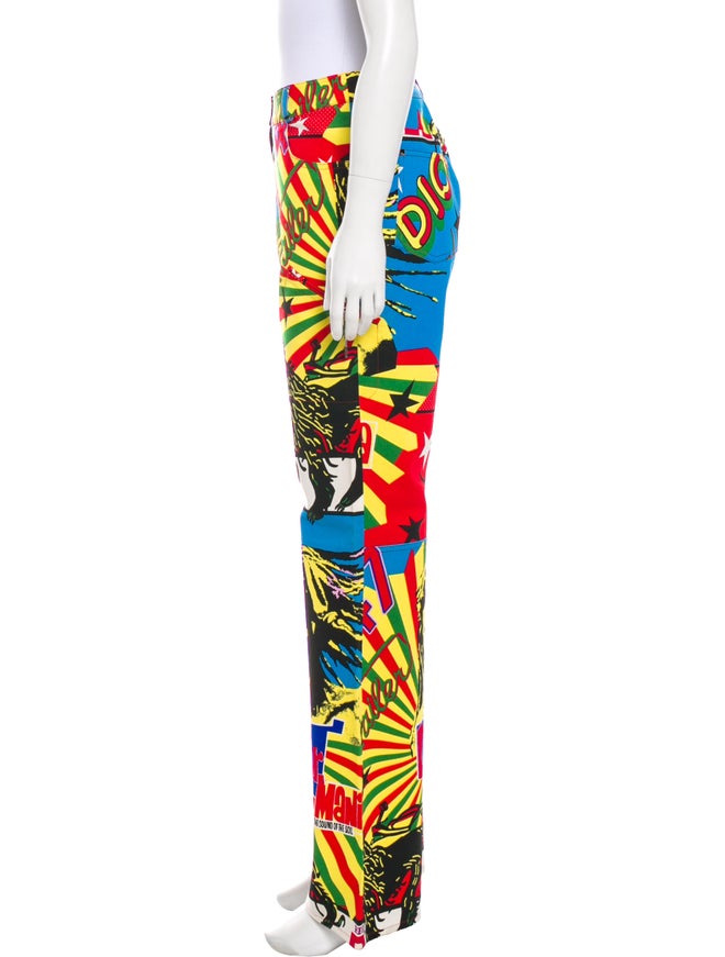 Christian Dior Vintage Dior Mania Rasta Pants - Blue, 10" Rise Pants ...