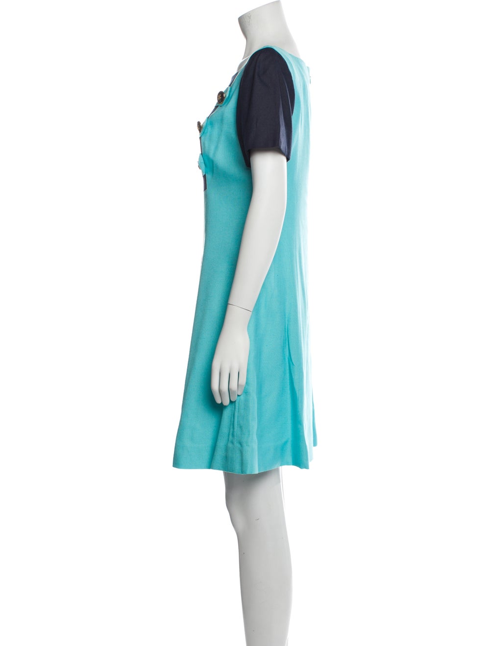 Christian Lacroix Colorblock Pattern Mini Dress - Blue Dresses ...
