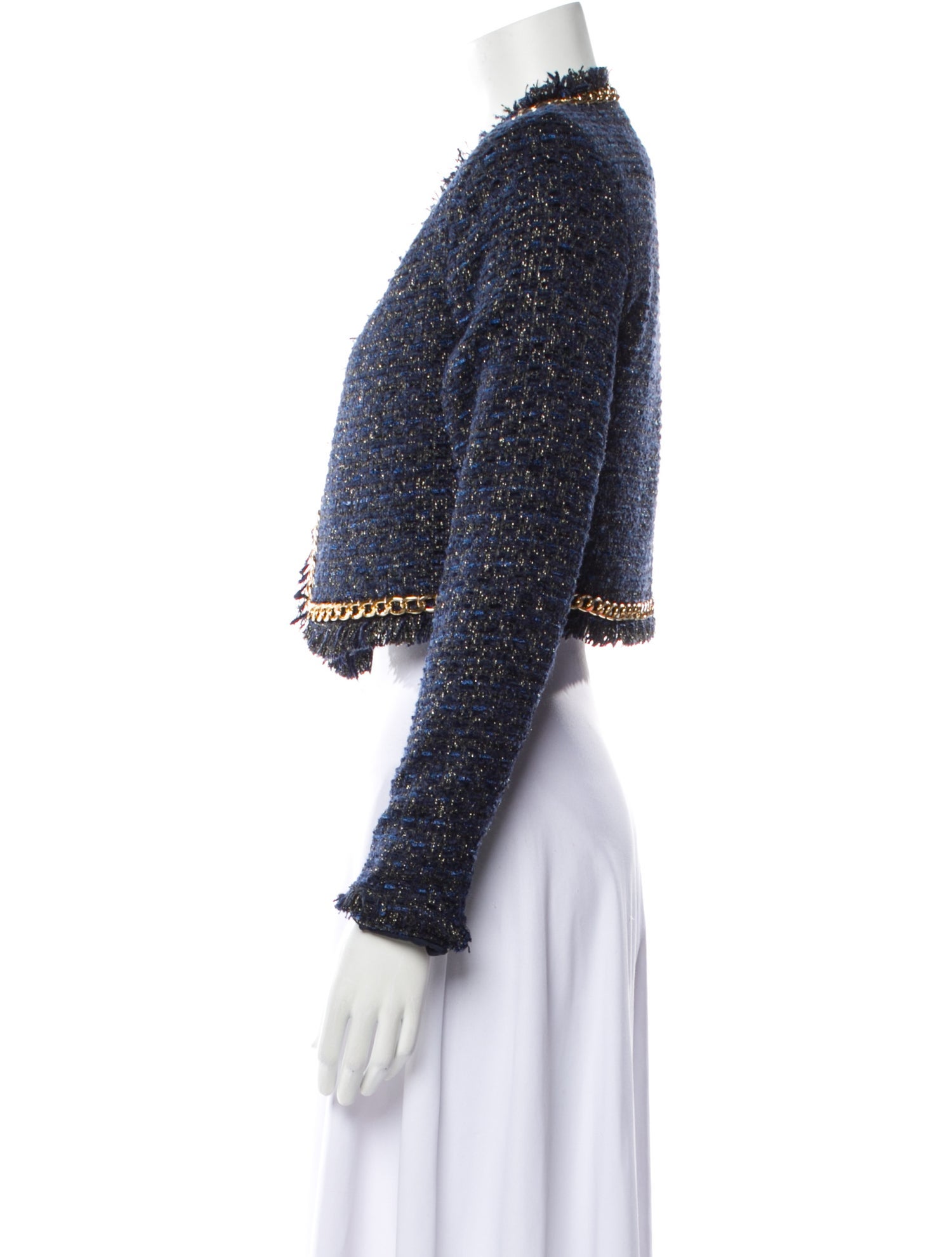 Christian Lacroix Tweed Pattern Evening Jacket - Blue Jackets, Clothing ...
