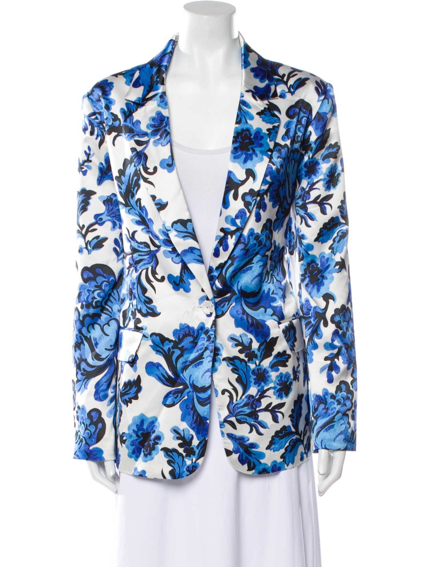 Christian Lacroix Floral Print Blazer - Blue Jackets, Clothing ...