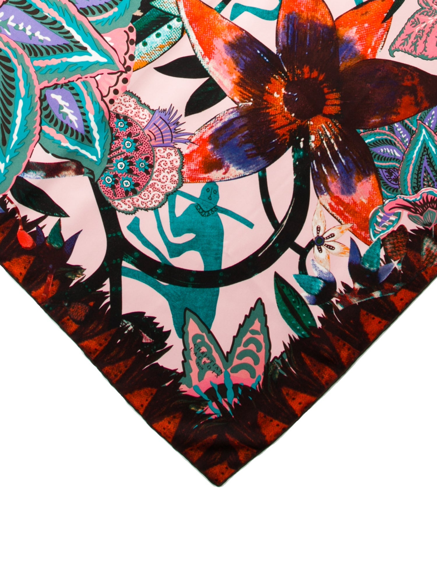 Christian Lacroix Silk Printed Scarf - Pink Scarves and Shawls ...
