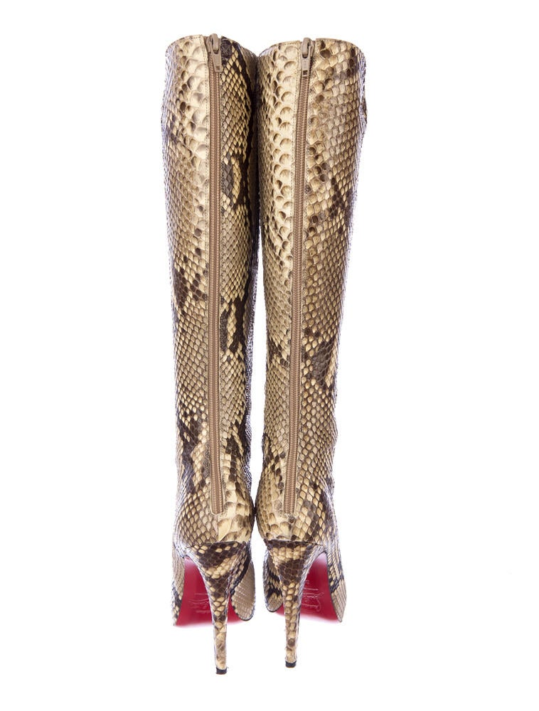Christian Louboutin Python Knee-High Boots - Shoes - CHT25098 | The ...