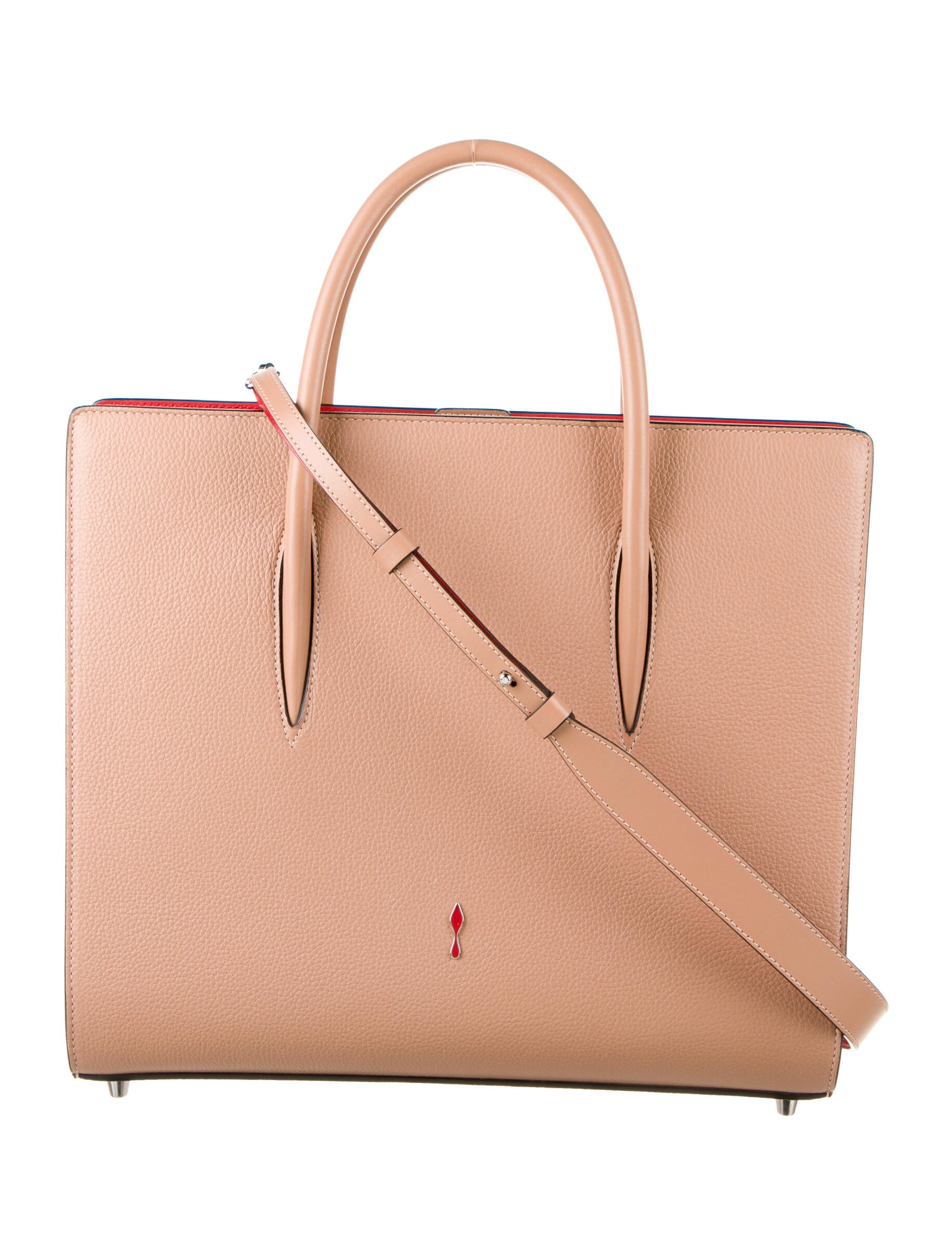 Christian Louboutin Leather Studded Handle Bag - Pink Handle Bags ...